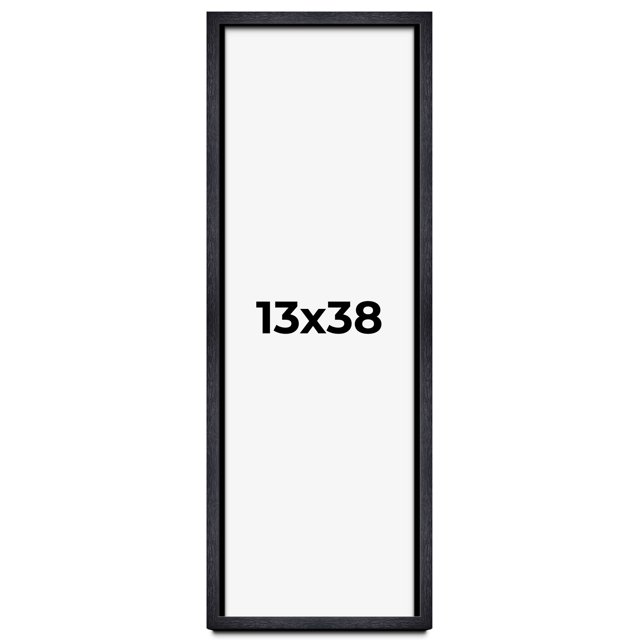 13x38 Shadow Box Frame Black | 1 Inches Deep Real Wood Farmhouse ...