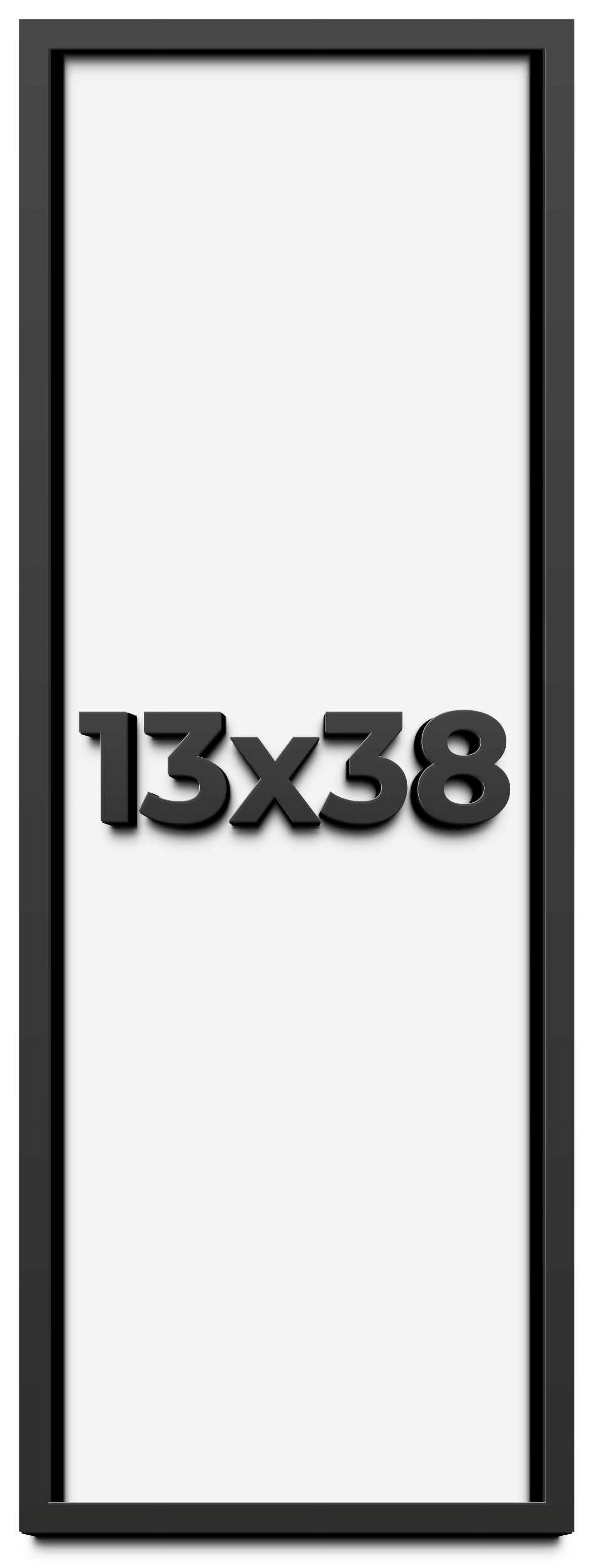13x38 Shadow Box Frame Black | 2 Inches Deep Real Wood Contemporary ...