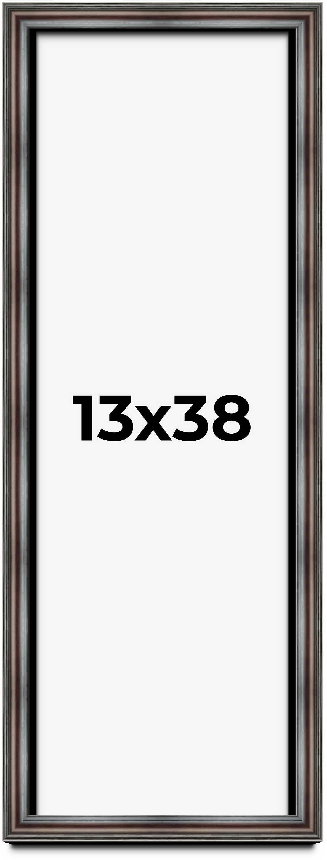13x38 Shadow Box Frame Brown Cherry | 2.625 Inches Deep Pine Wood ...