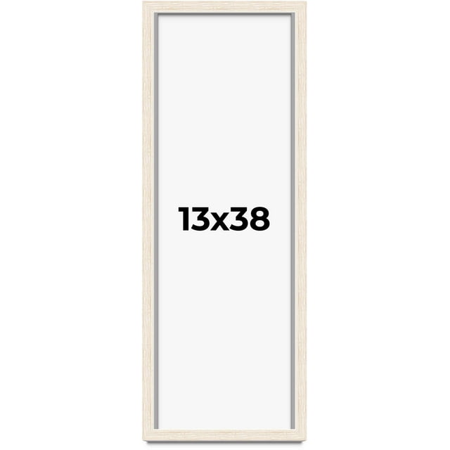 13x38 Shadow Box Frame White | 1.125 Inches Deep Real Wood Rustic ...
