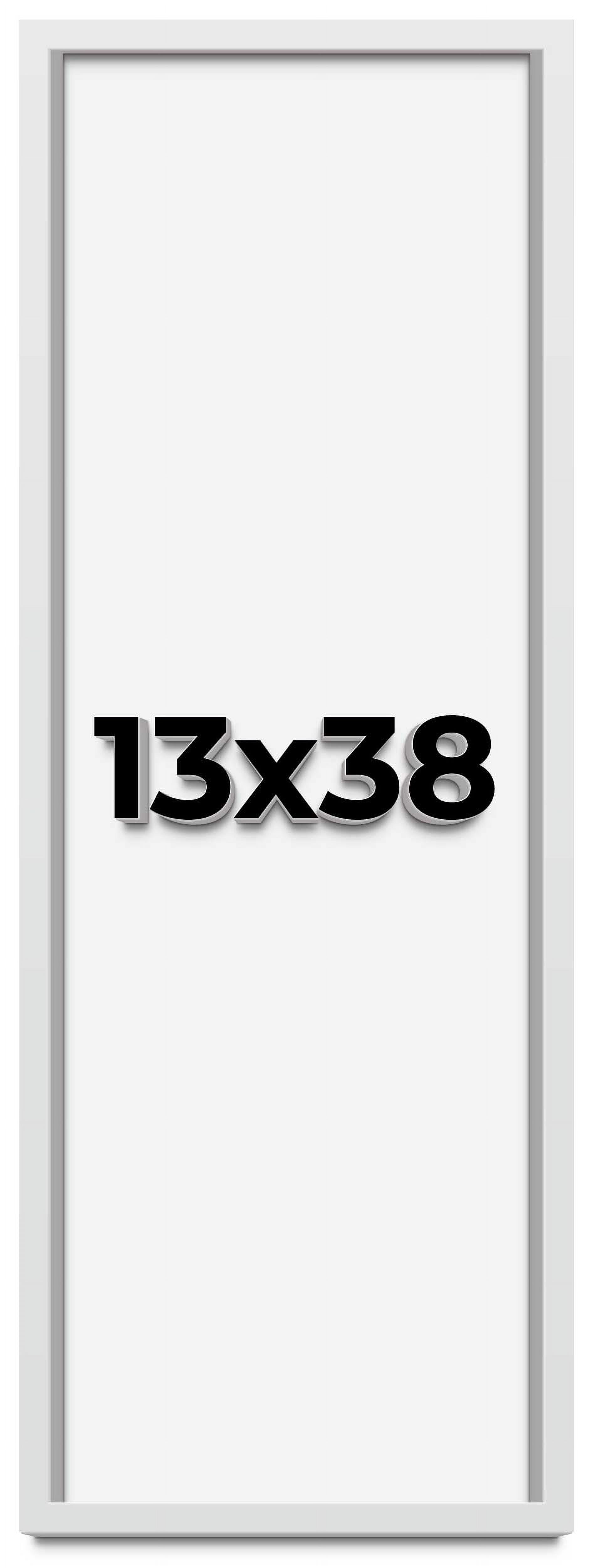 13x38 Shadow Box Frame White | 1 Inches Deep Real Wood Contemporary ...
