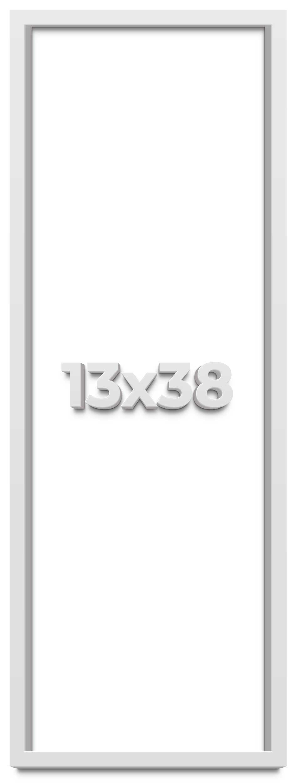 13x38 Shadow Box Frame White | 2 Inches Deep Real Wood Contemporary ...