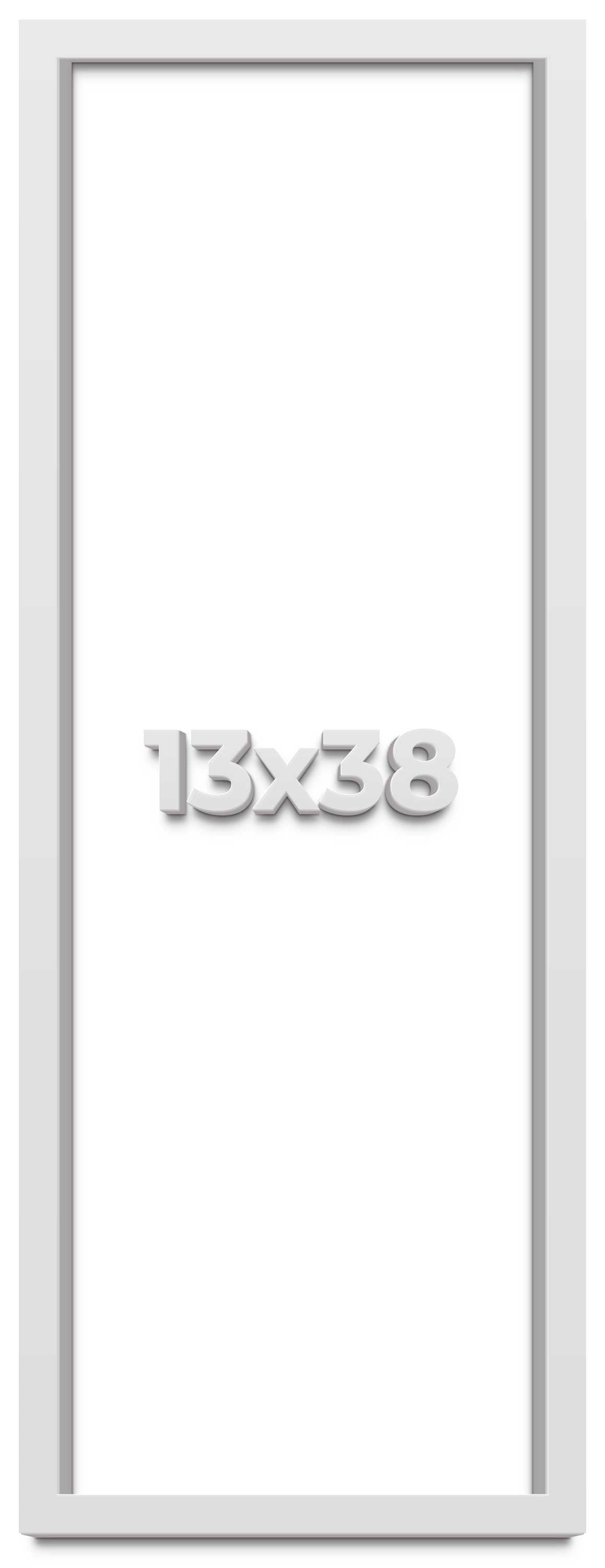 13x38 Shadow Box High Gloss White Display Frame | 1.625 Inches Deep | 1 ...