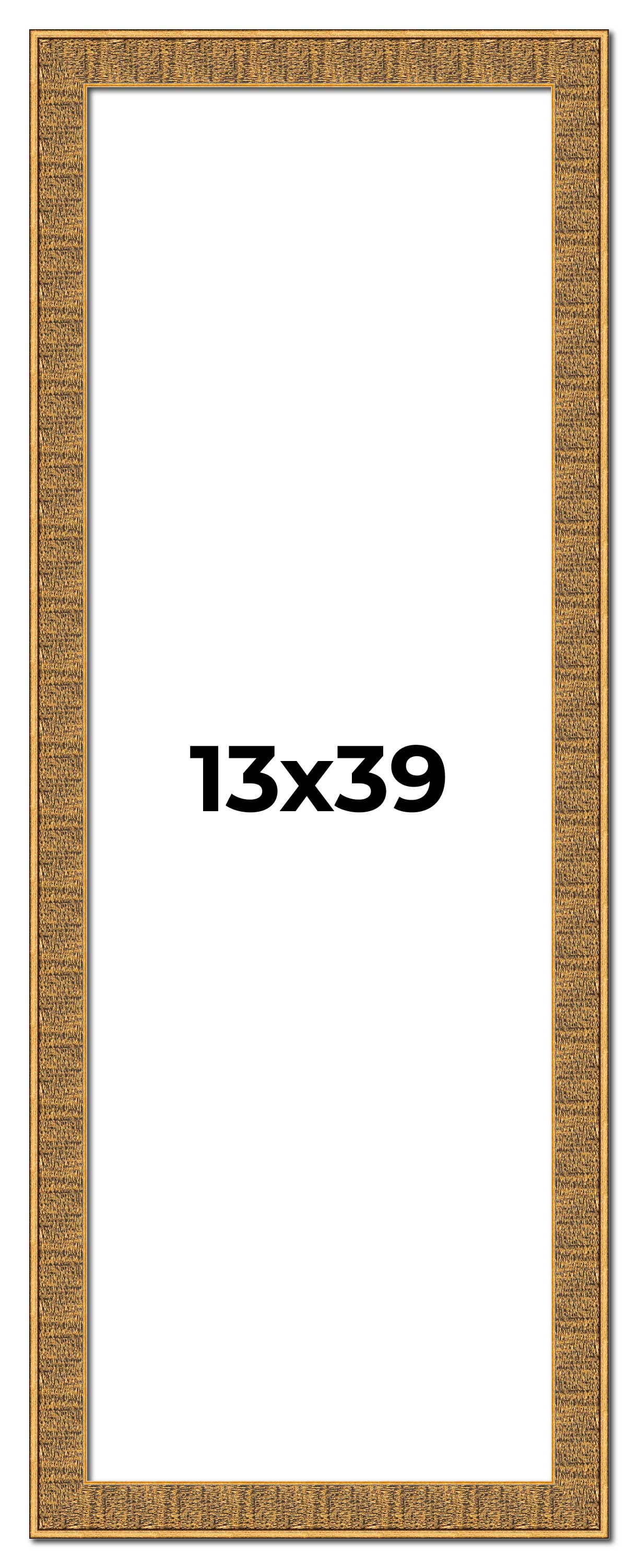 13x39 Frame Black and Gold Distressed Solid Wood Sonoma Picture Frame ...