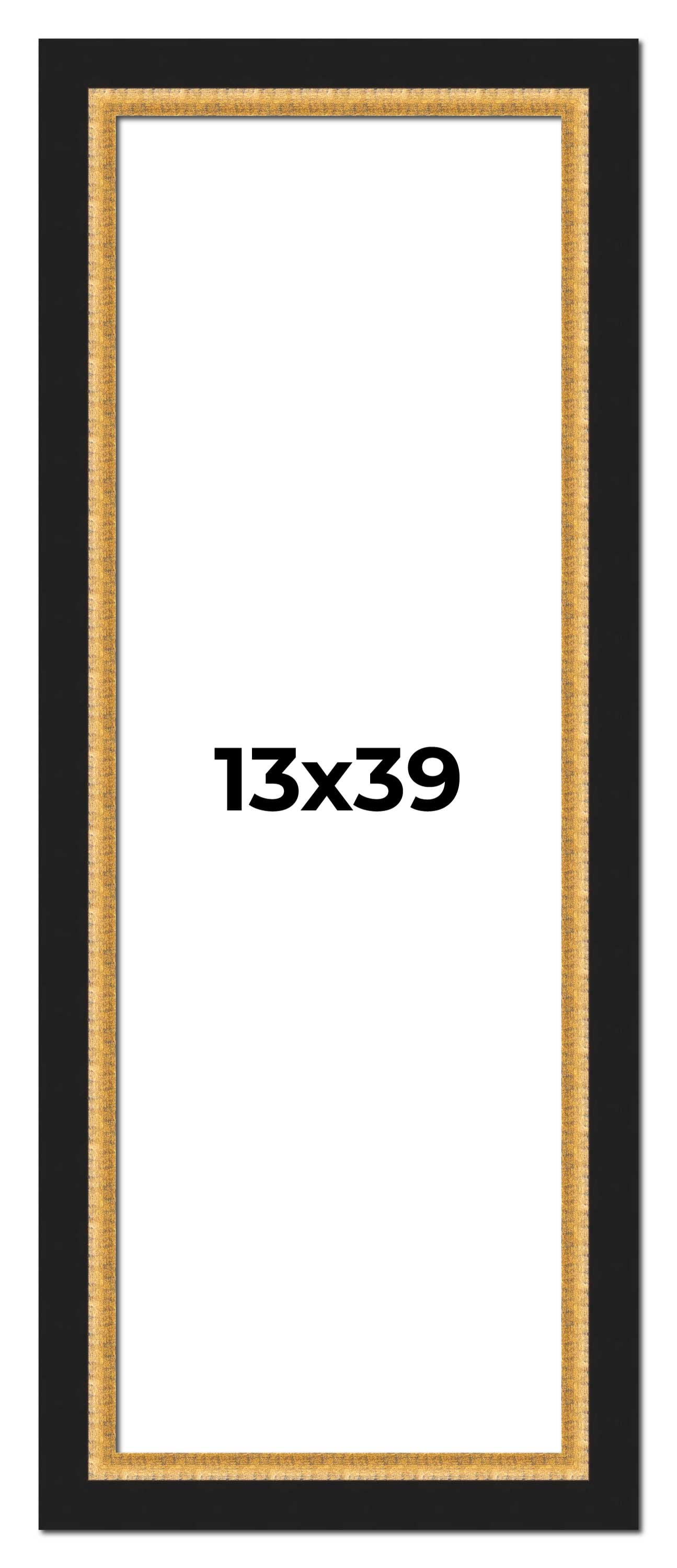 13x39 Frame Gold Real Wood Picture Frame Width 2.25 Inches | Interior ...