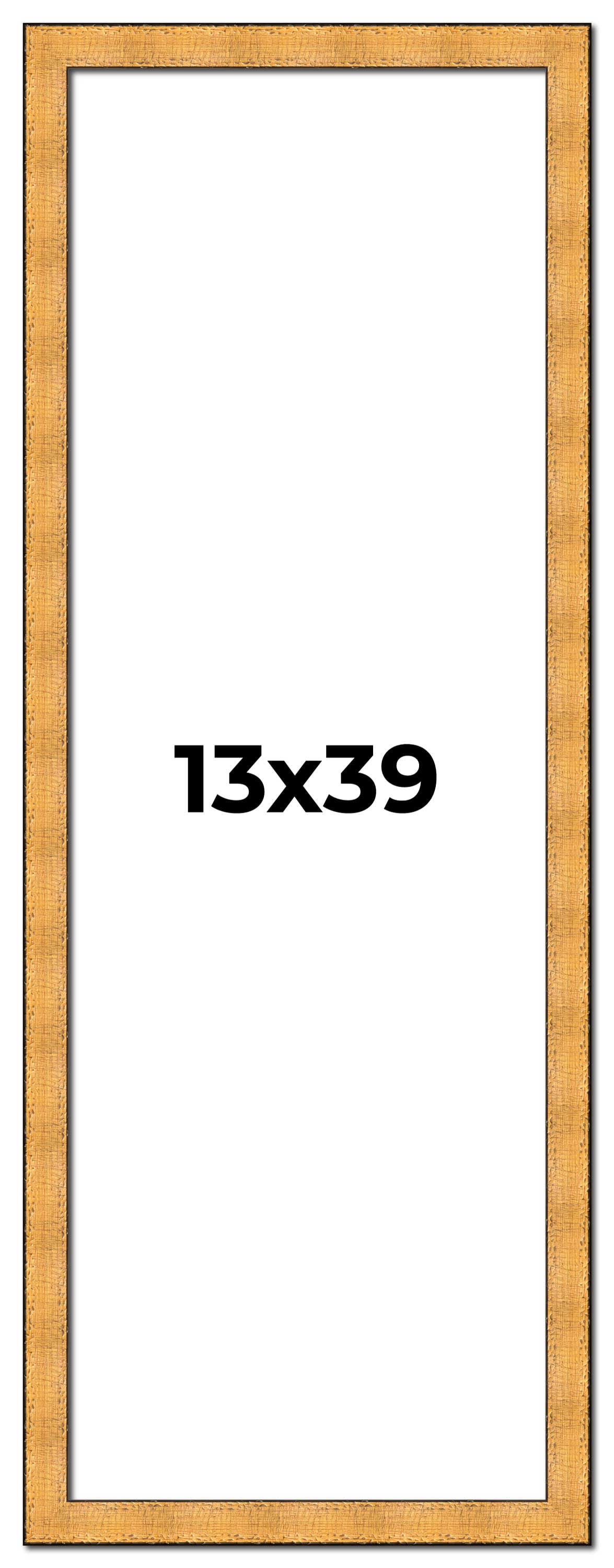 13x39 Frame Gold Rustic Solid Wood Picture Frame | 1.25 Inch Wide ...