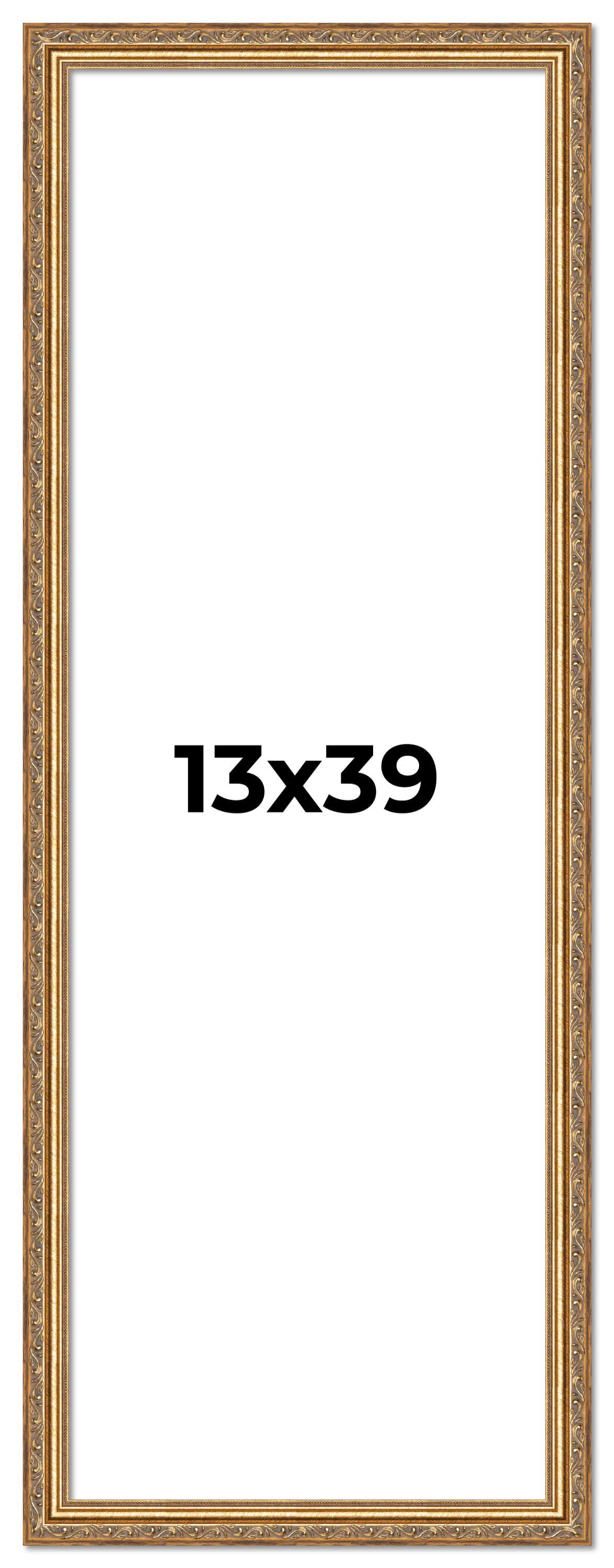 13x39 Frame Gold Solid Wood Picture Frame Width 1.25 Inches | Interior ...