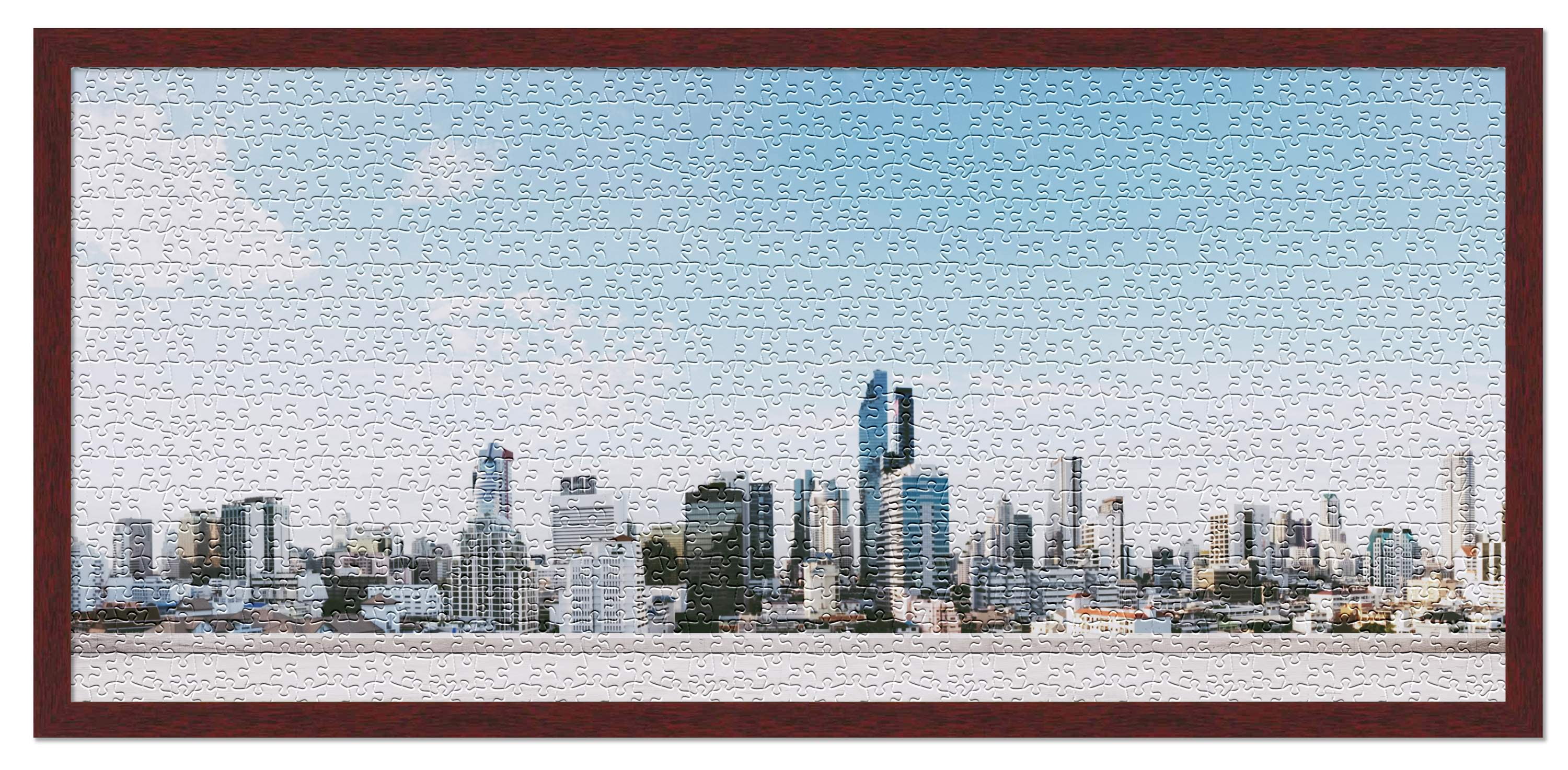 13x39 Jigsaw Puzzle Frame Kit - Kit Includes Puzzle Glue Sheets, Brown ...