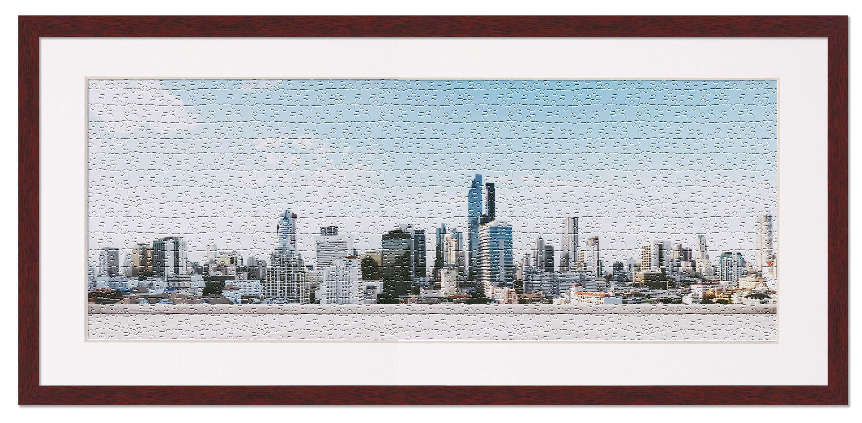 13x39 Jigsaw Puzzle Frame Kit - Kit Includes Puzzle Glue Sheets, Brown ...