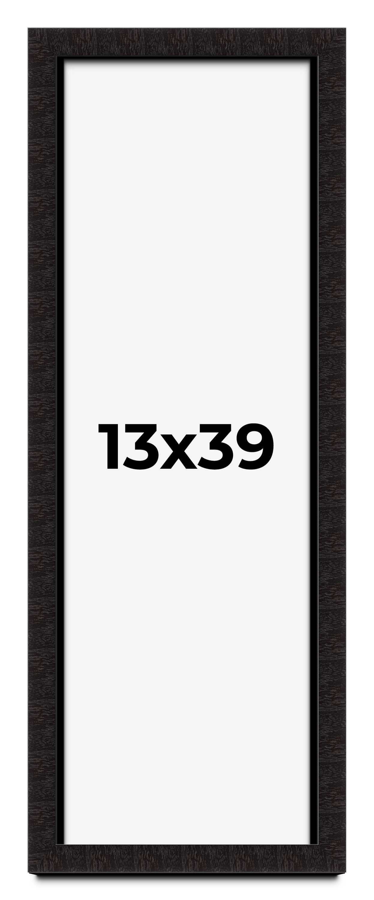 13x39 Shadow Box Black Solid Wood Display Picture Frame | 1 Inch Rabbet ...
