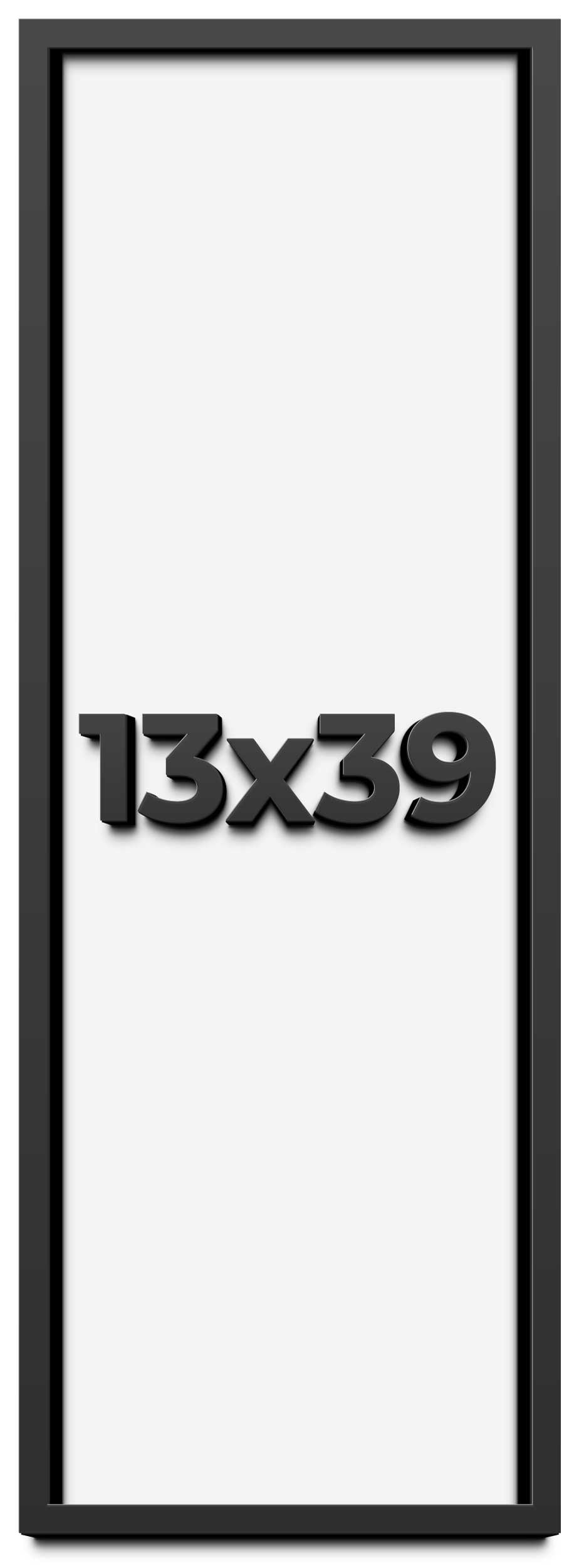 13x39 Shadow Box Frame Black | 1 inches Deep Real Wood Contemporary ...