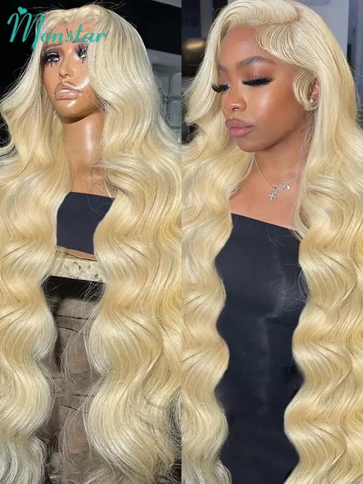 13x4 13x6 360 HD Transparent 613 Lace Frontal Wig Honey Blonde Color ...