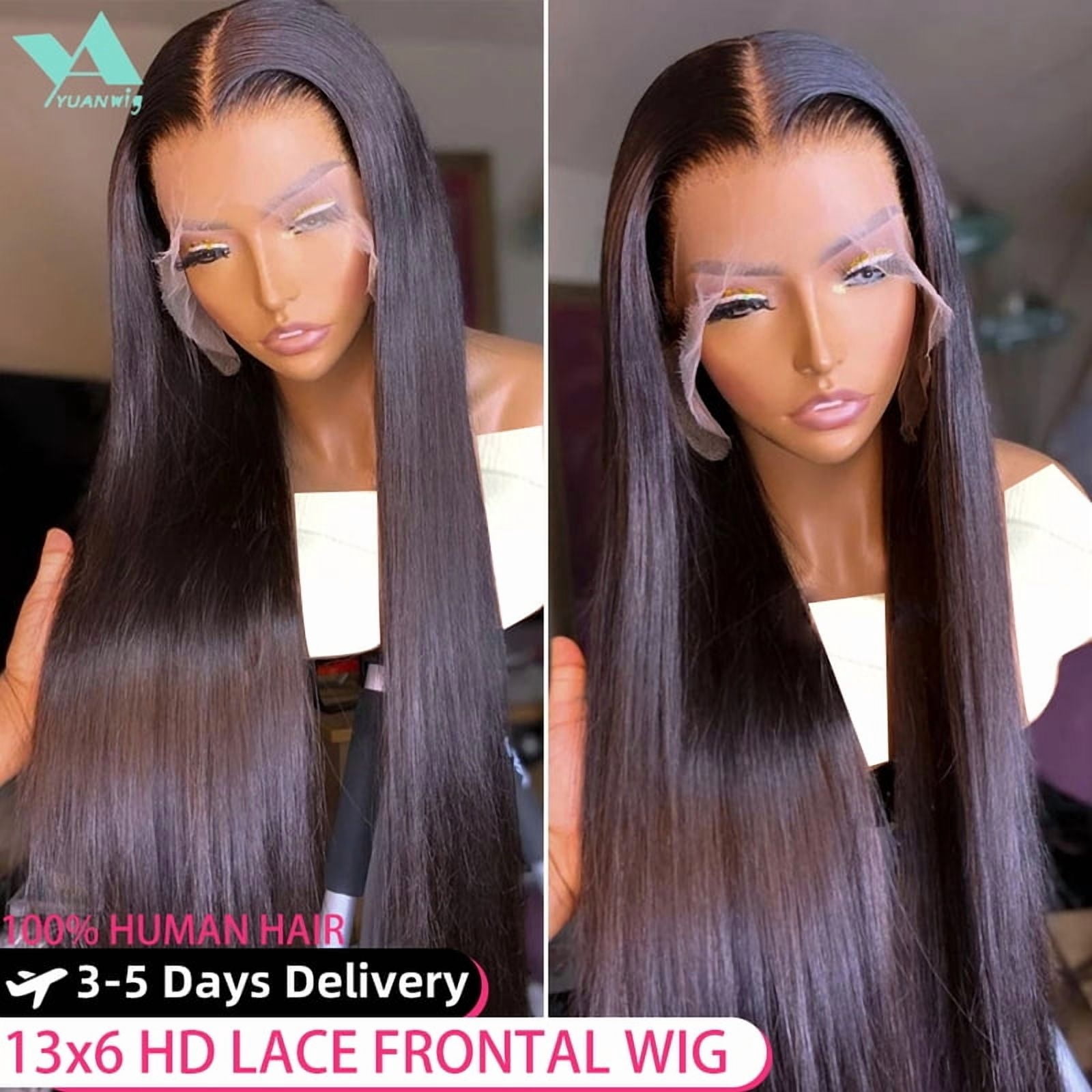 13x4 Bone Straight Lace Front Wig 13x6 Hd Transparent Brazilian 30 40 ...