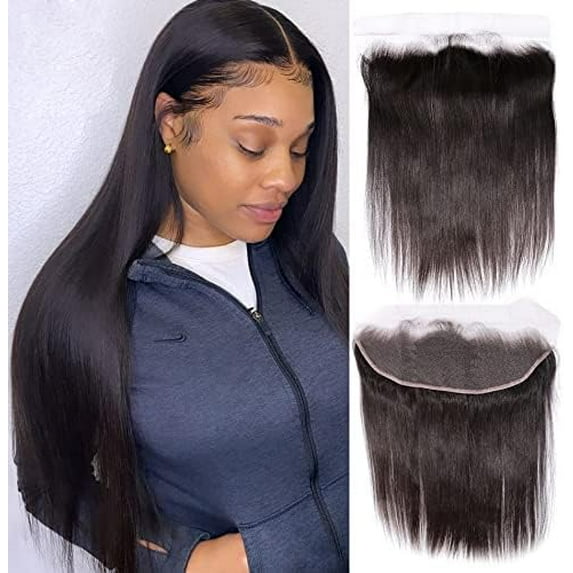 13x4 Lace Frontal Closure 10 Inch Straight Lace Frontal Human Hair ...