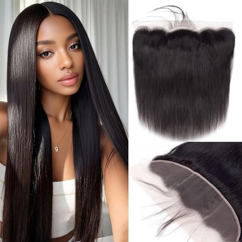 13x4 Straight Lace Frontal Closure Brazilian Virgin Human Hair ...