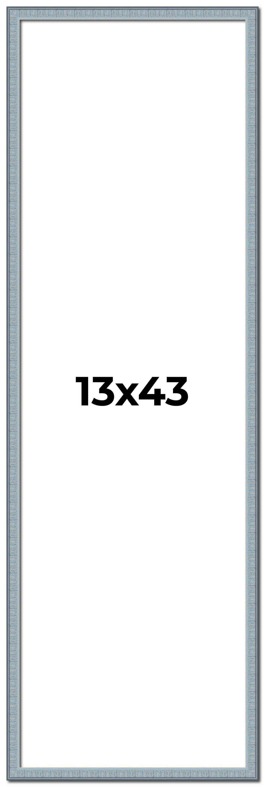 13x43 Frame Rustic Sky Blue Solid Wood Picture Frame | 0.75 Inch ...