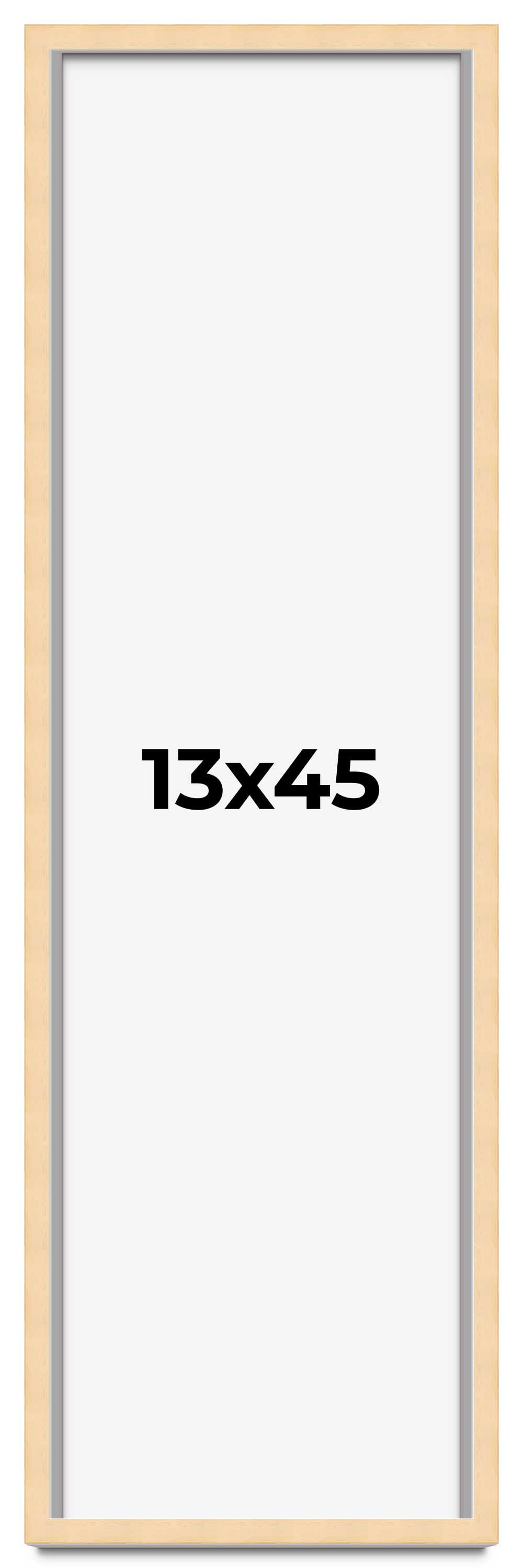 13x45 Frame Natural Wood Picture Frame | 0.75 Inch Moulding Width ...