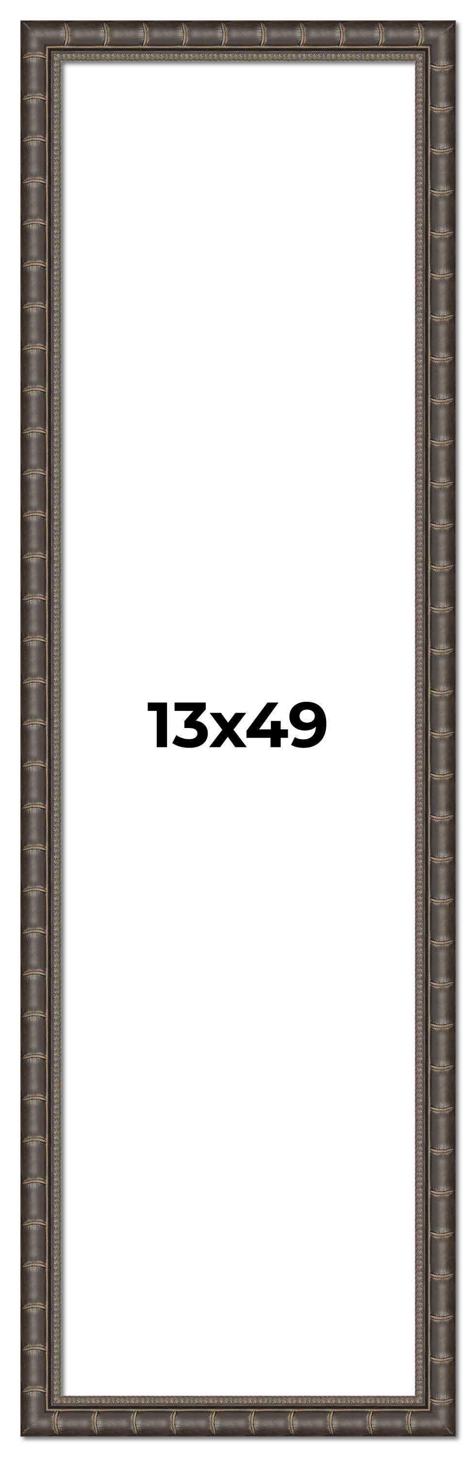 13x49 Frame Black Bamboo Solid Wood Picture Frame Width 1.5 Inches ...