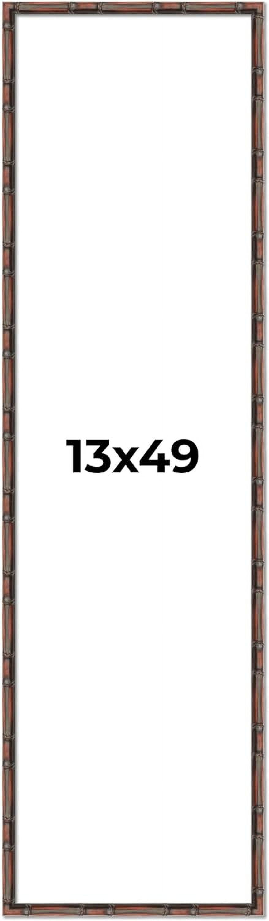 13x49 Frame Brown Bamboo with Dark Coffee/Walnut Finish | Solid Wood ...