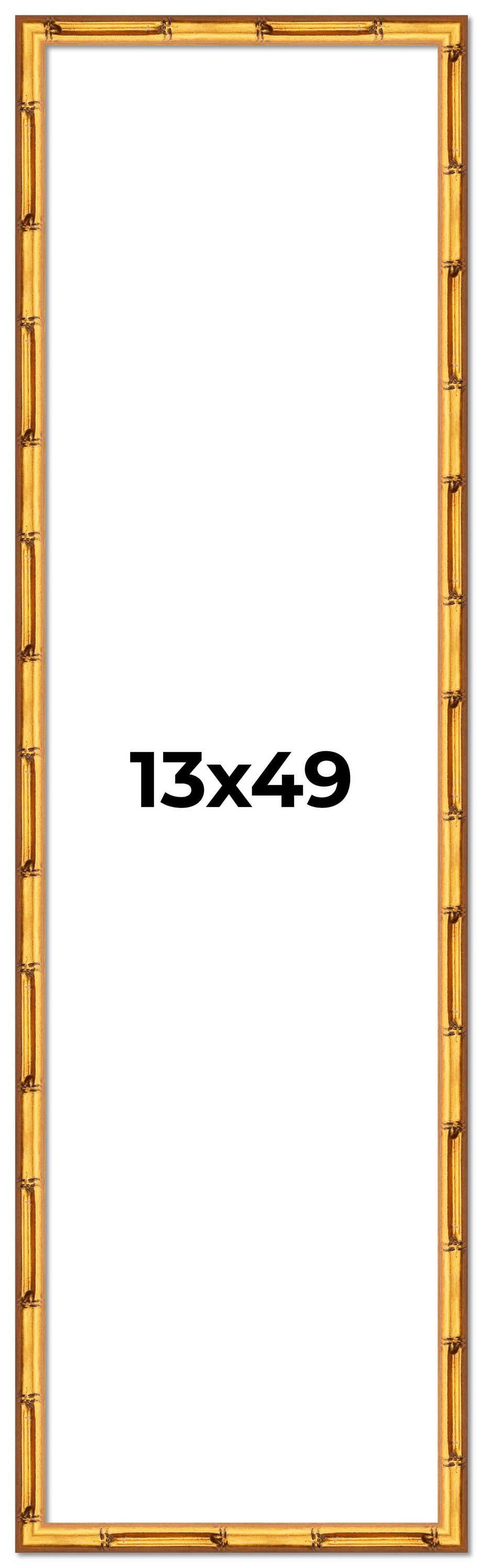 13x49 Frame Gold Bamboo Picture Frame - Complete Modern Photo Frame ...