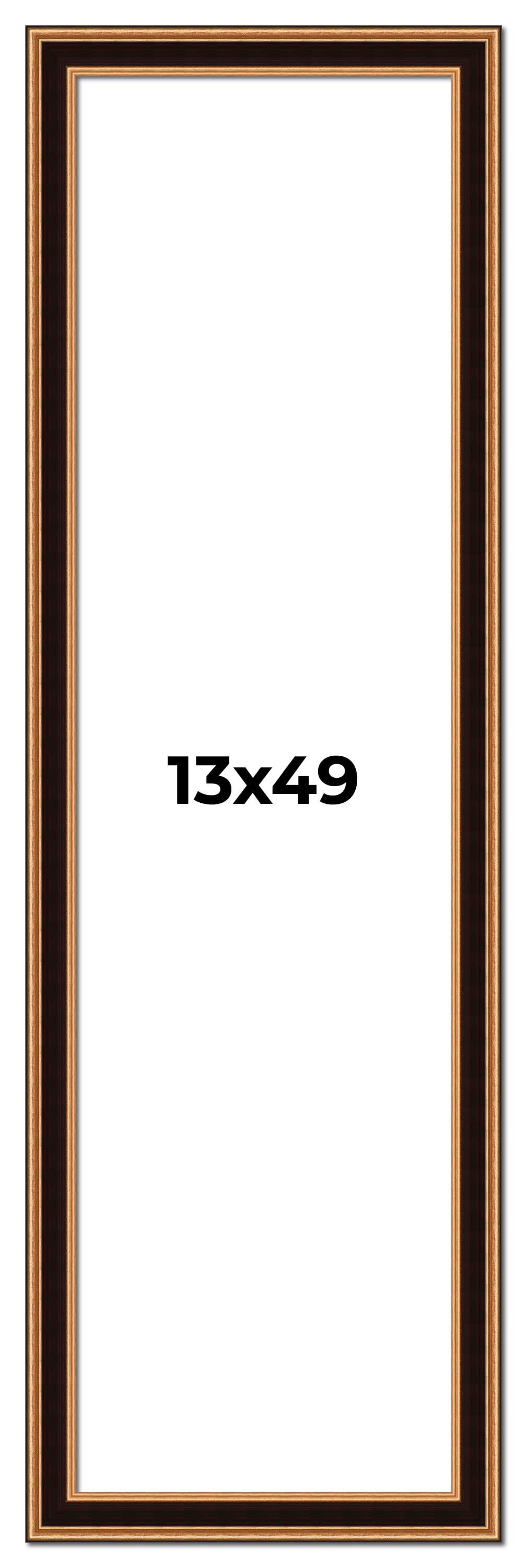 13x49 Frame Gold Brown Plein Air Vintage Solid Wood Picture Frame | 1. ...