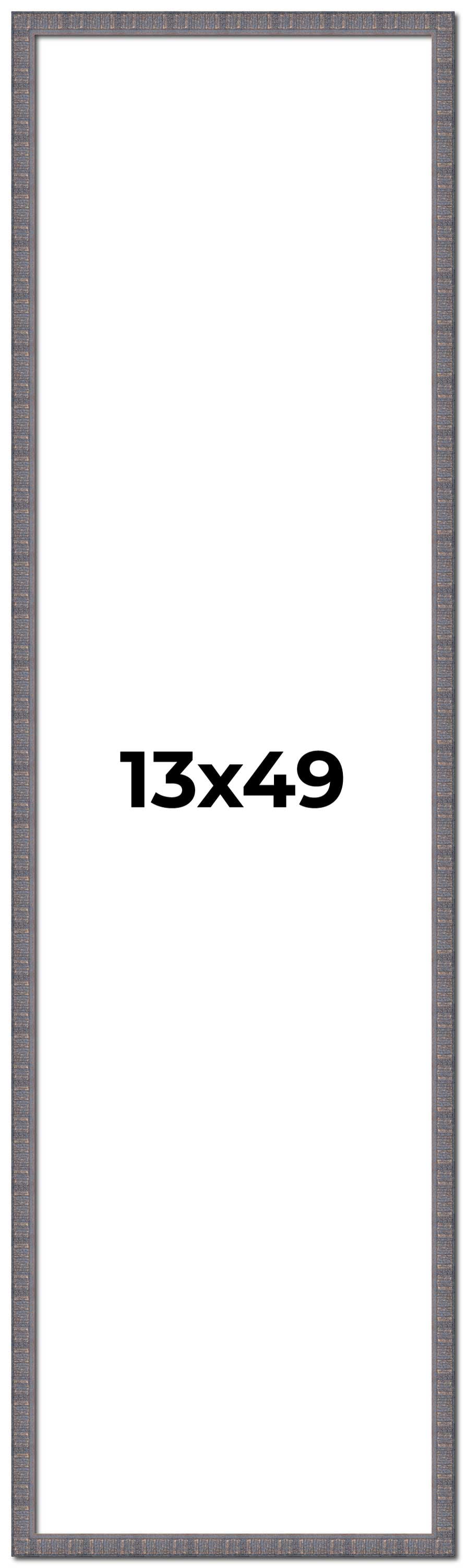 13x49 Frame Slate Blue Distressed Rustic Solid Wood Picture Frame | 0. ...