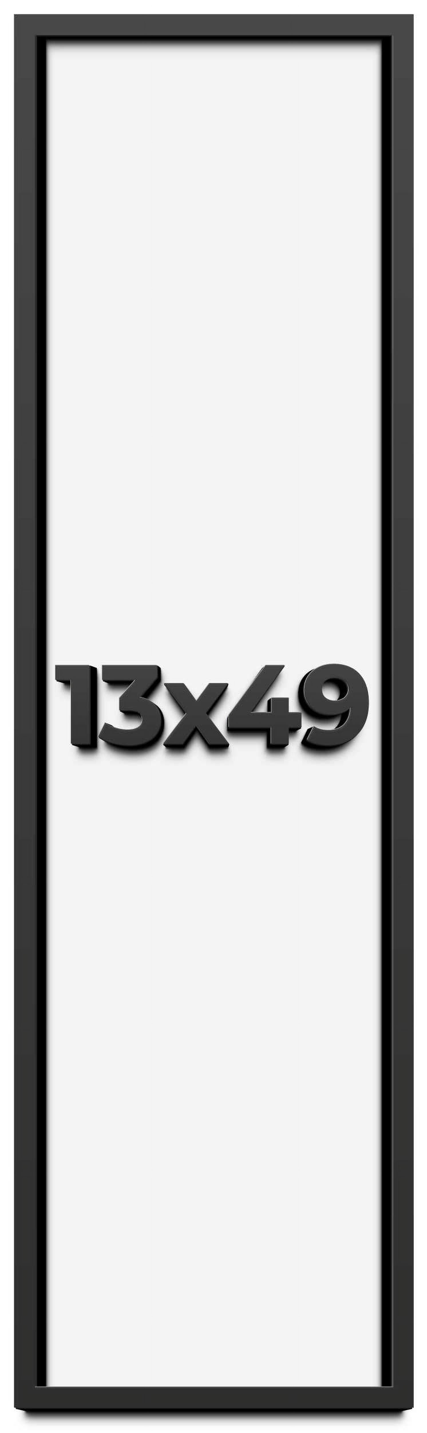 13x49 Shadow Box Frame Black | 1 inches Deep Real Wood Contemporary ...