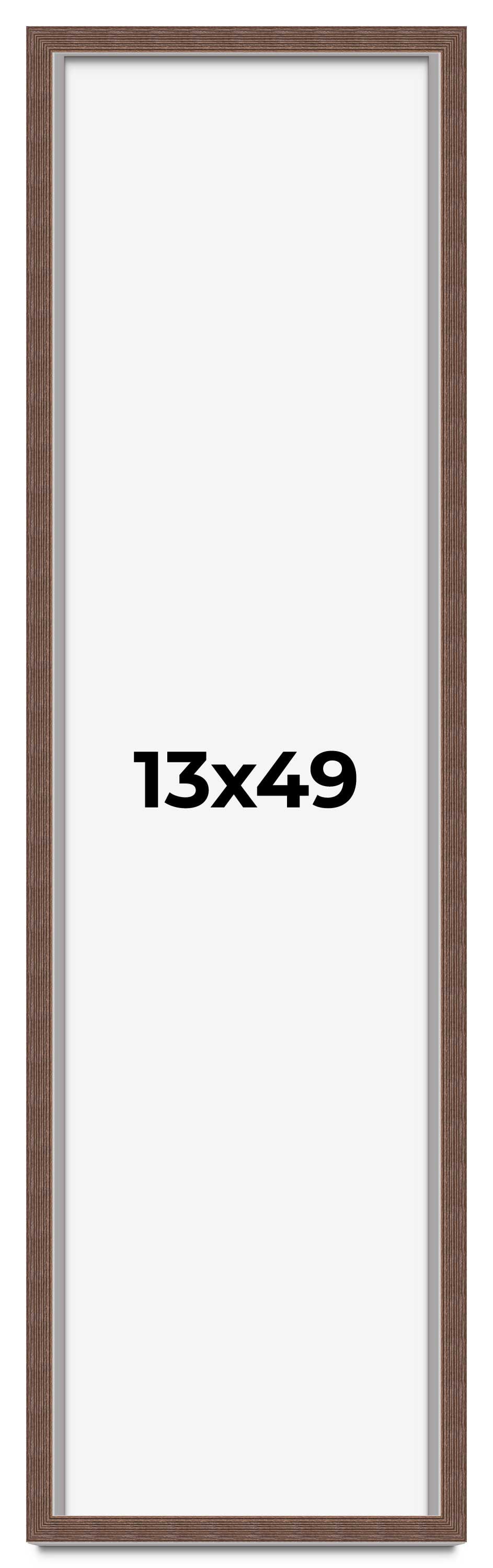 13x49 Shadow Box Frame Brown | 1.125 inches Deep Real Wood Rustic ...