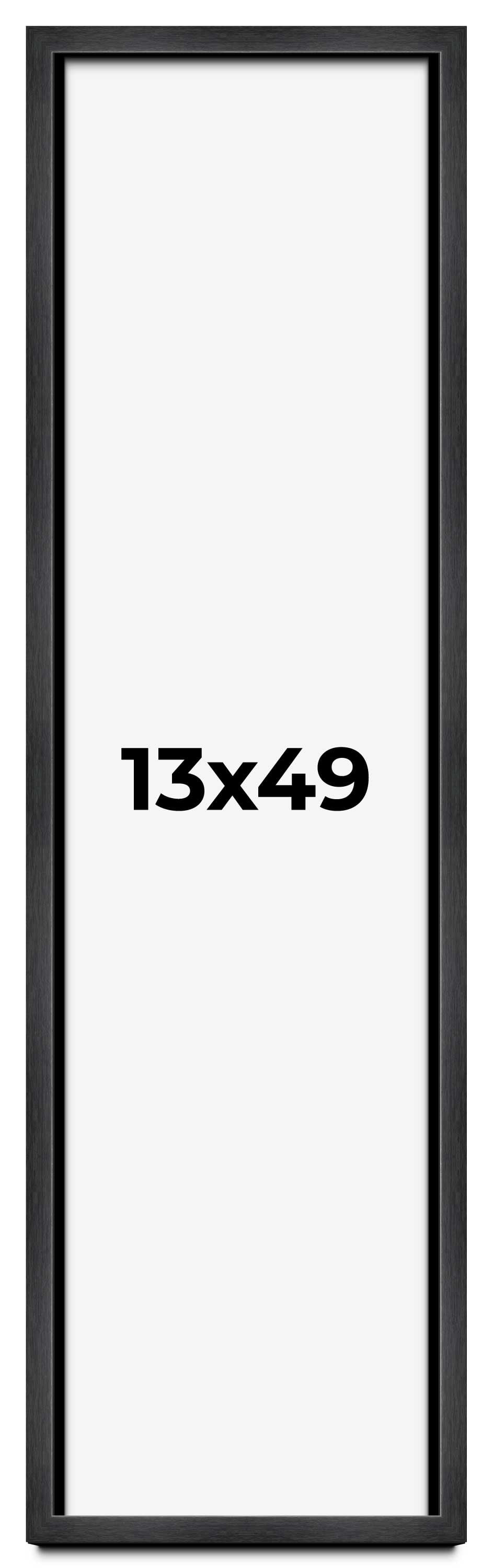 13x49 Shadow Box Frame Grey Charcoal Black | 0.875 Inches Deep | Solid ...