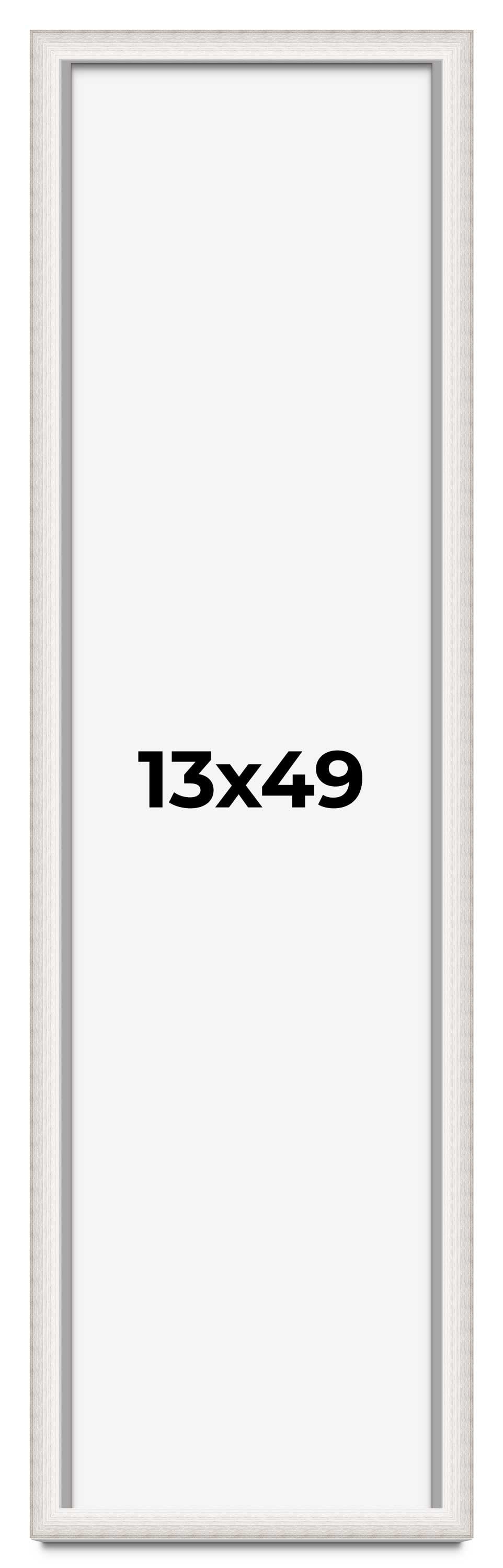 13x49 Shadow Box Silver Brushed Striped Display Frame | 1.625 Inches ...