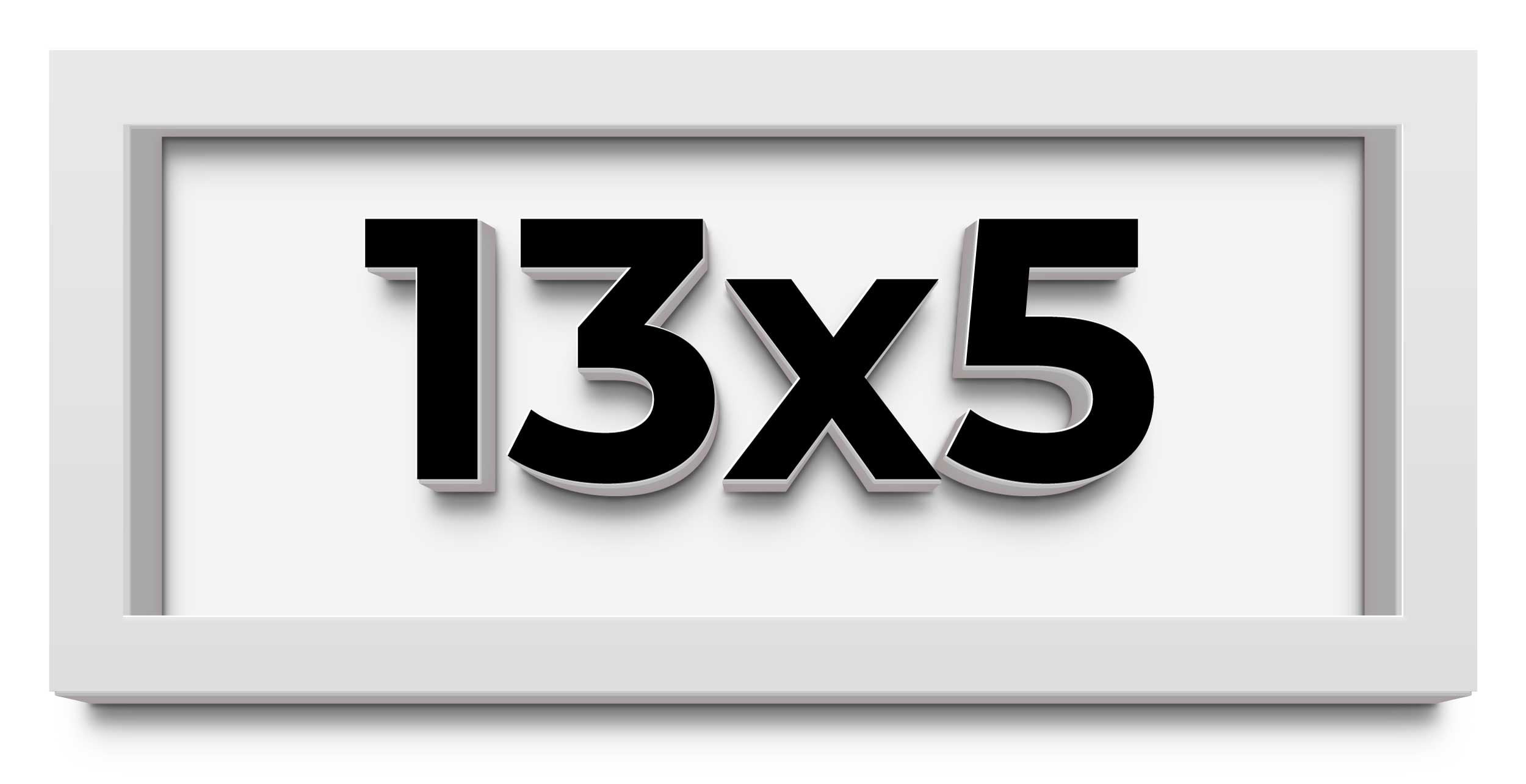 13x5 IN Shadow Box Frame White | 1 Inches Deep Real Wood Contemporary ...