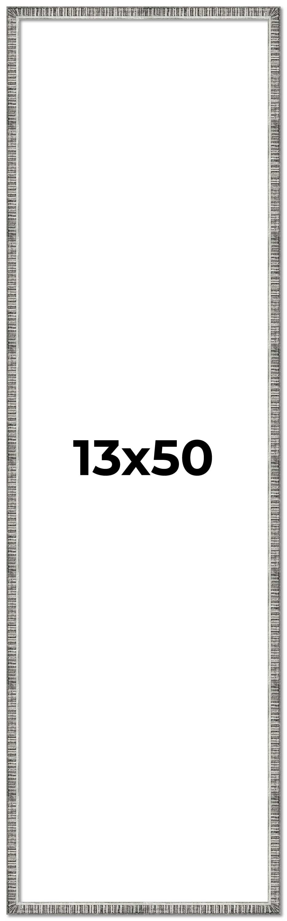 13x50 Frame Silver Picture Frame - Complete Modern Photo Frame Includes ...