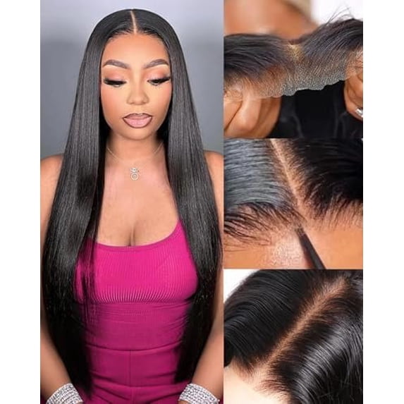 13x6 Glueless Wigs Human Hair Pre Plucked Pre Cut Upgrade Straight ...