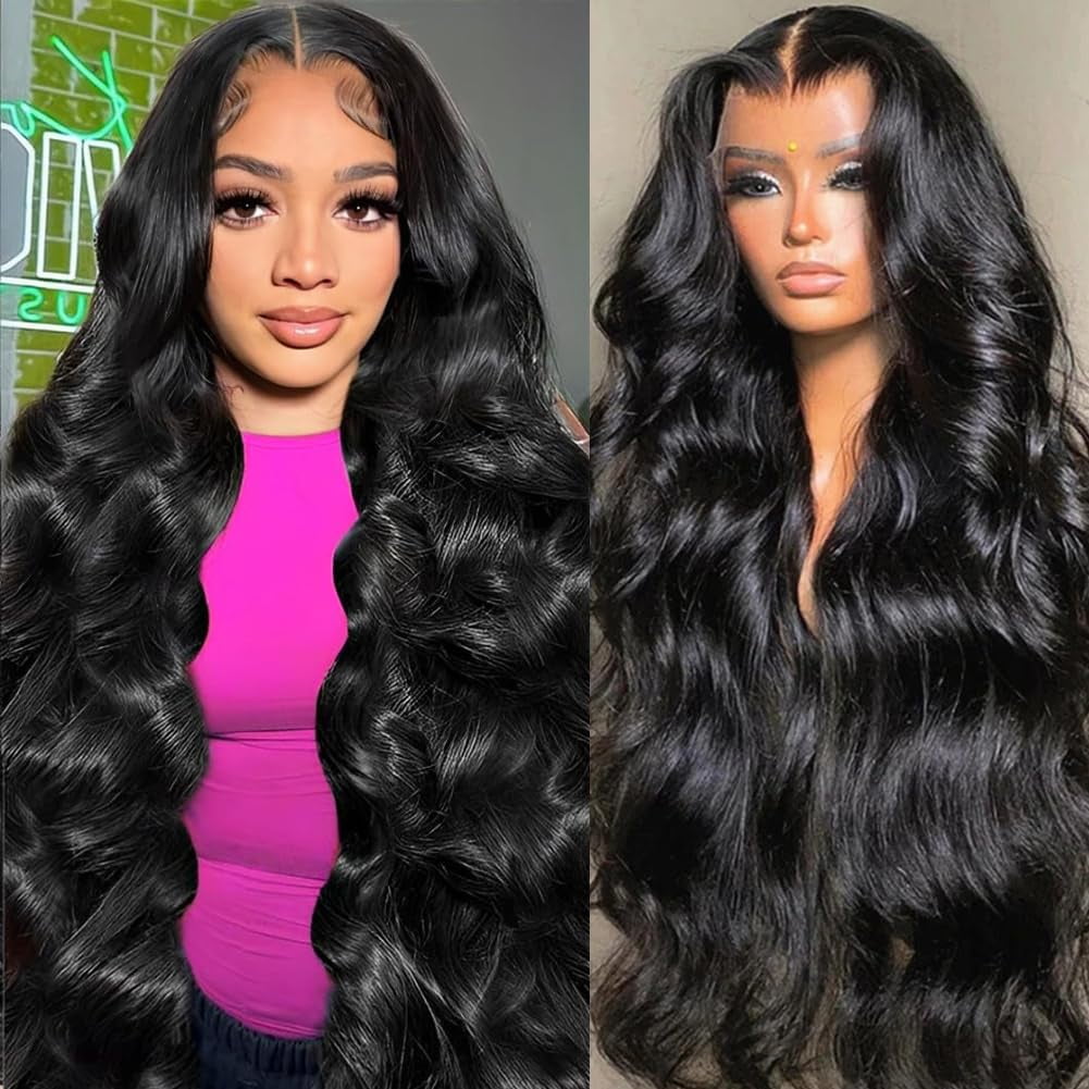 13x6 HD Lace Front Wigs Human Hair 28 Inch Body Wave Lace Front Wigs ...