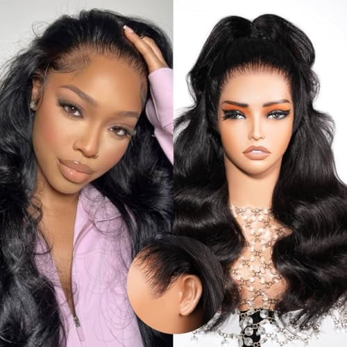 13x6 Lace Wave Glueless Drawstring Wigs Human Hiar Pre Plucked Pre Cut ...