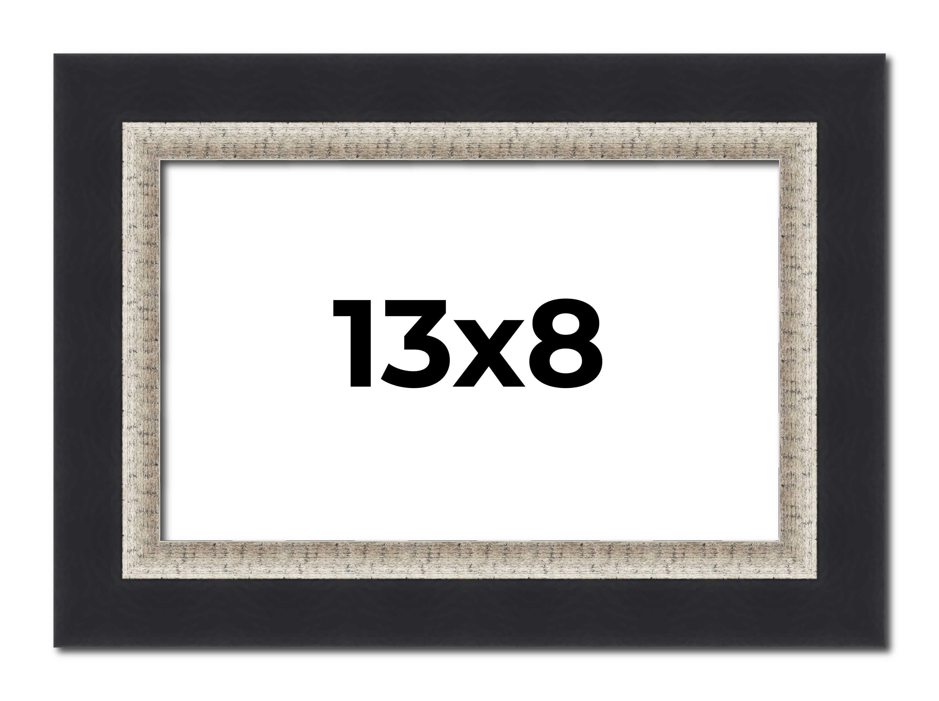 13x8 Frame Black Real Wood Picture Frame Width 2.25 Inches | Interior ...