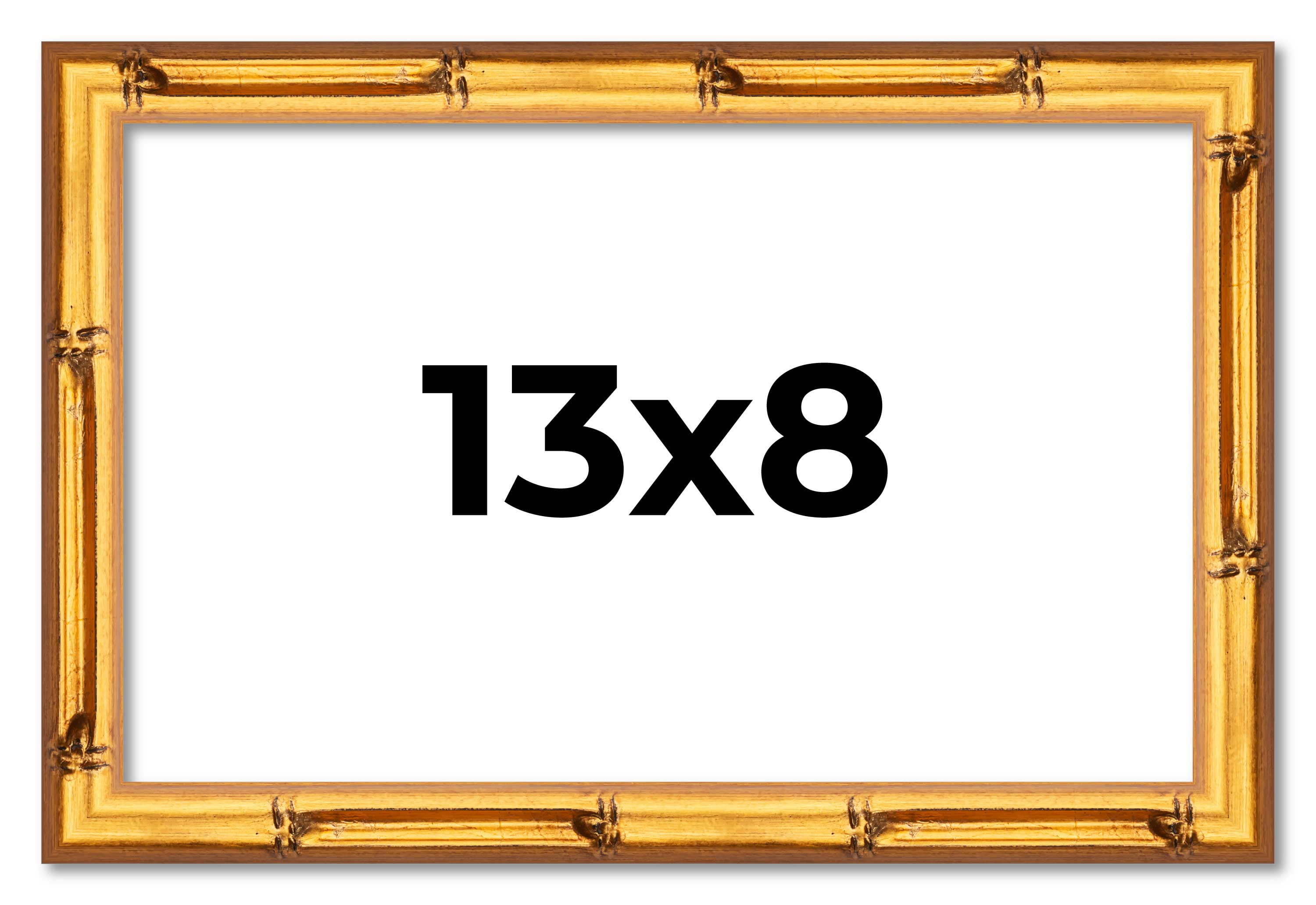 13x8 Frame Gold Bamboo Picture Frame - Complete Modern Photo Frame ...