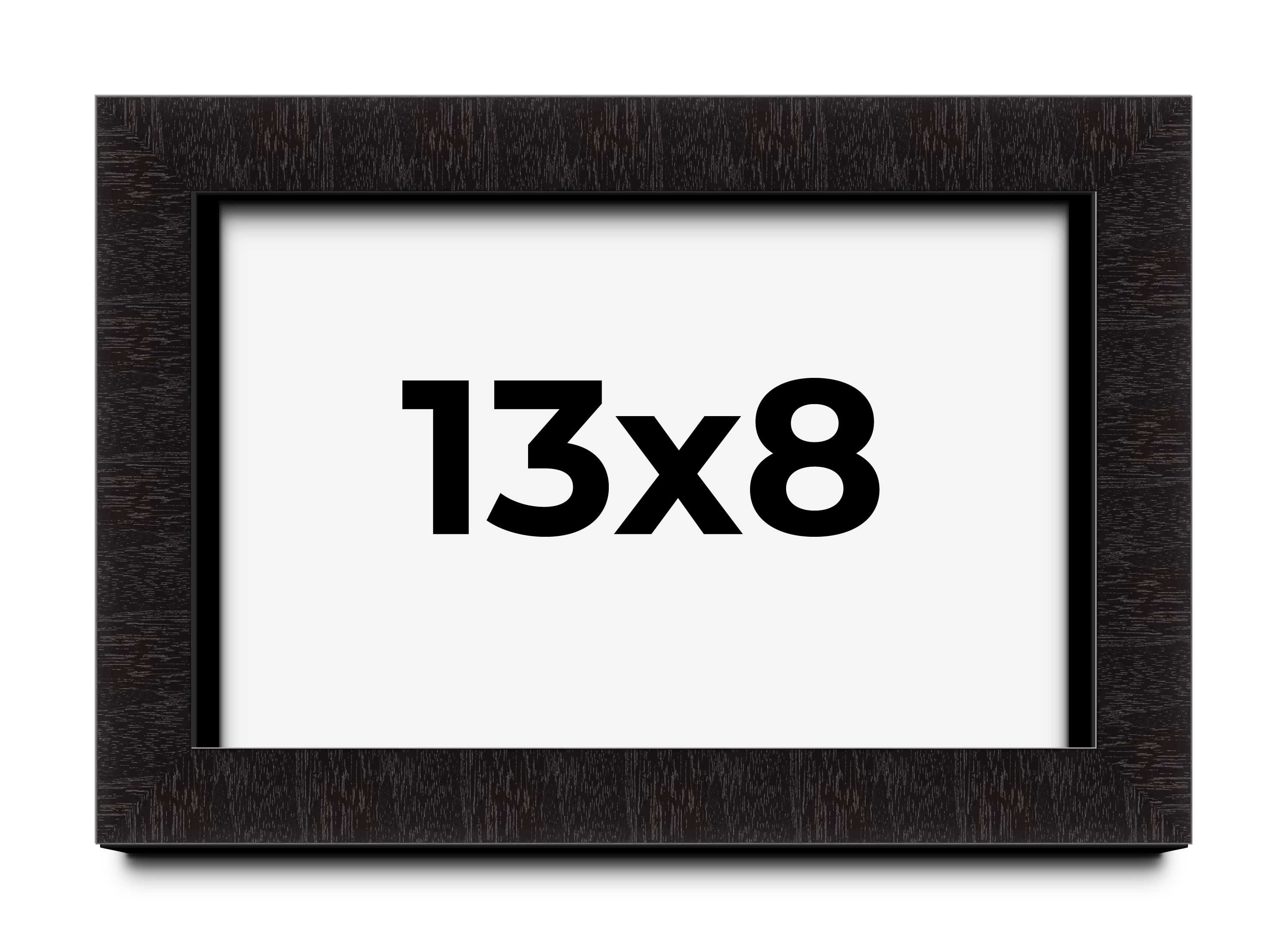 13x8 Shadow Box Black Solid Wood Display Picture Frame | 1 Inch Rabbet ...