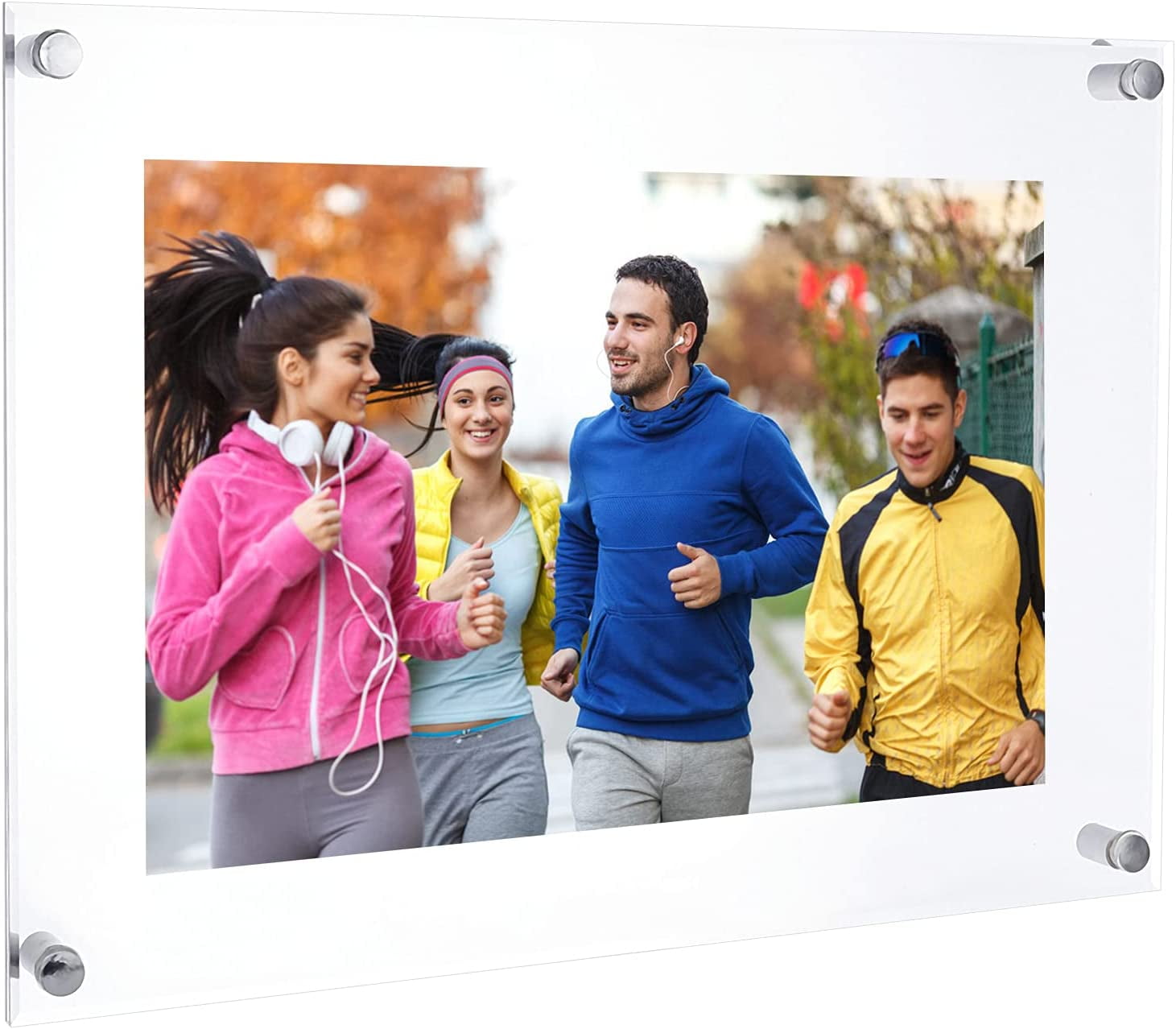 13x9.4" Wall Display Acrylic Picture Frames Clear Floating Photo Frame ...