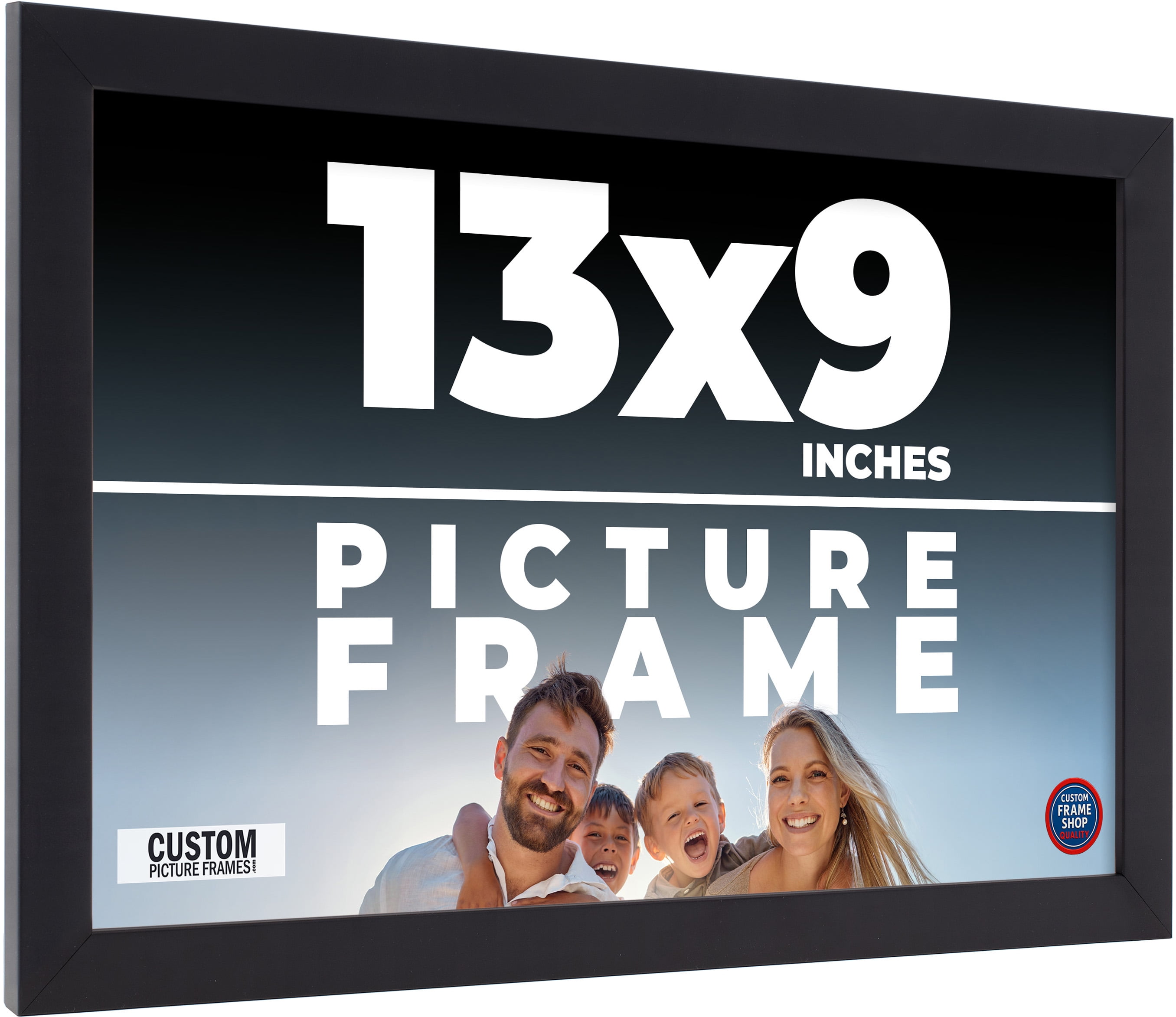 13x9 Frame Black Real Wood Picture Frame Width 0.75 inches | Interior ...