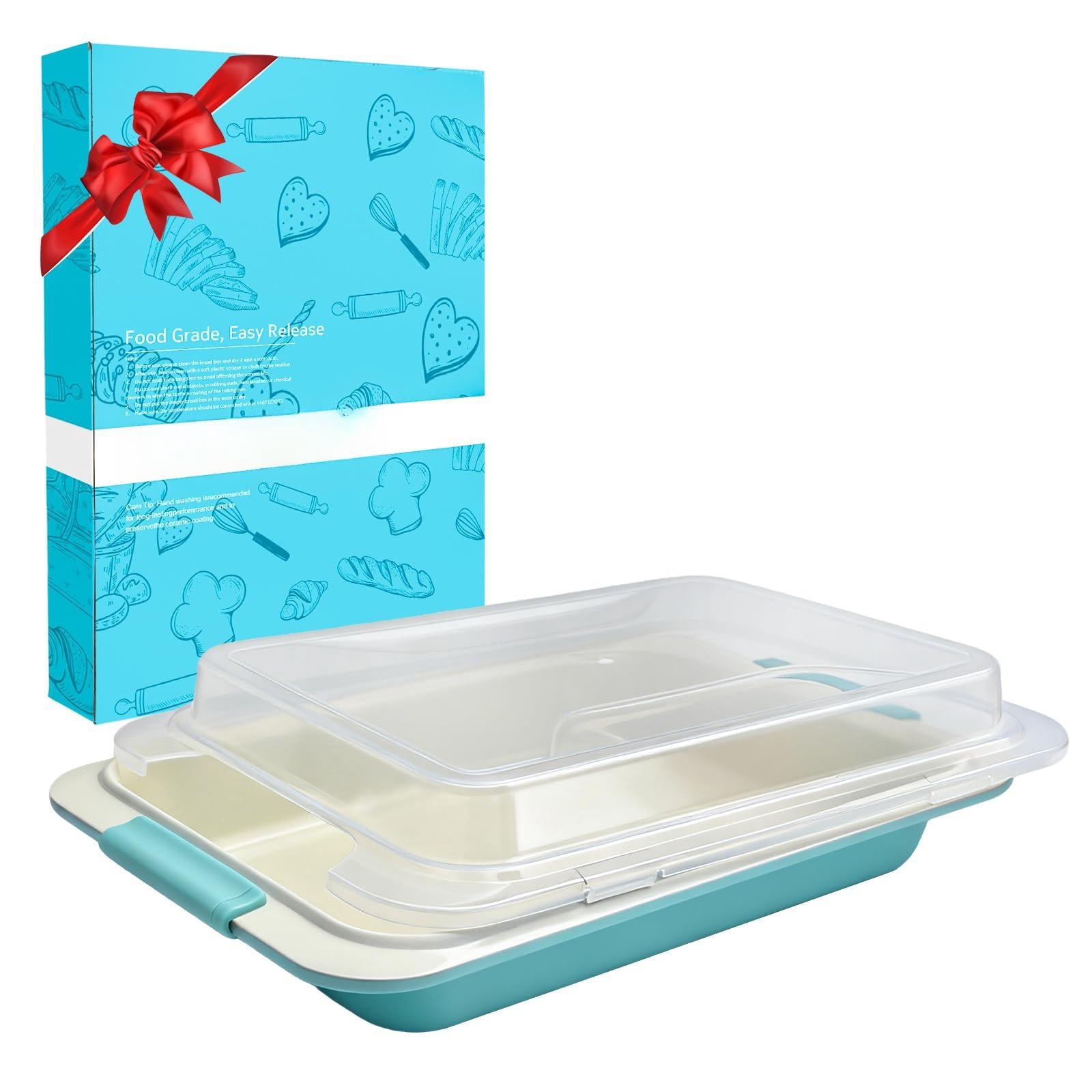 13x9 Inch Baking Pan With Lid Heavy-duty Nonstick Aluminized Steel ...