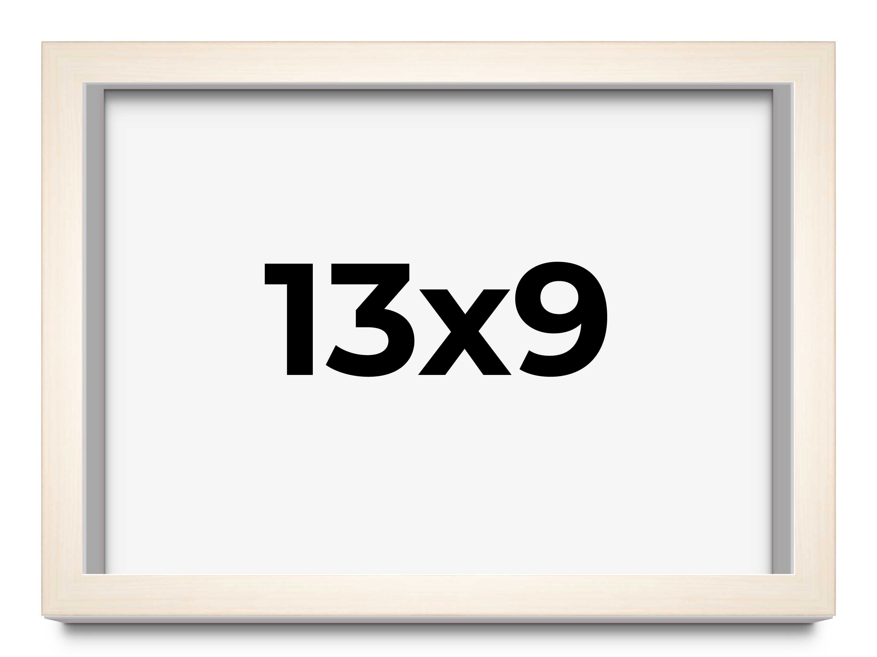 13x9 Shadow Box Cream of Wheat White Washed Display Frame | 0.875 ...