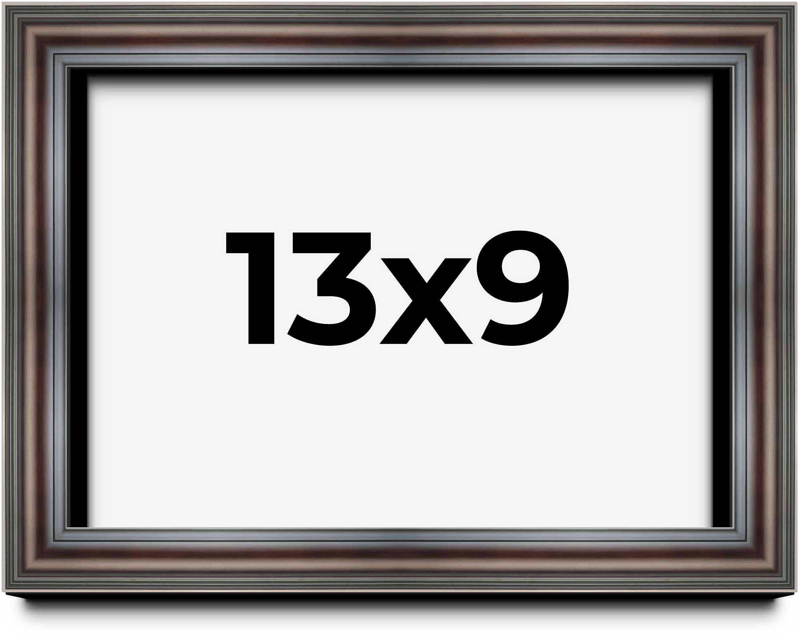 13x9 Shadow Box Frame Brown Cherry | 2.625 Inches Deep Pine Wood ...