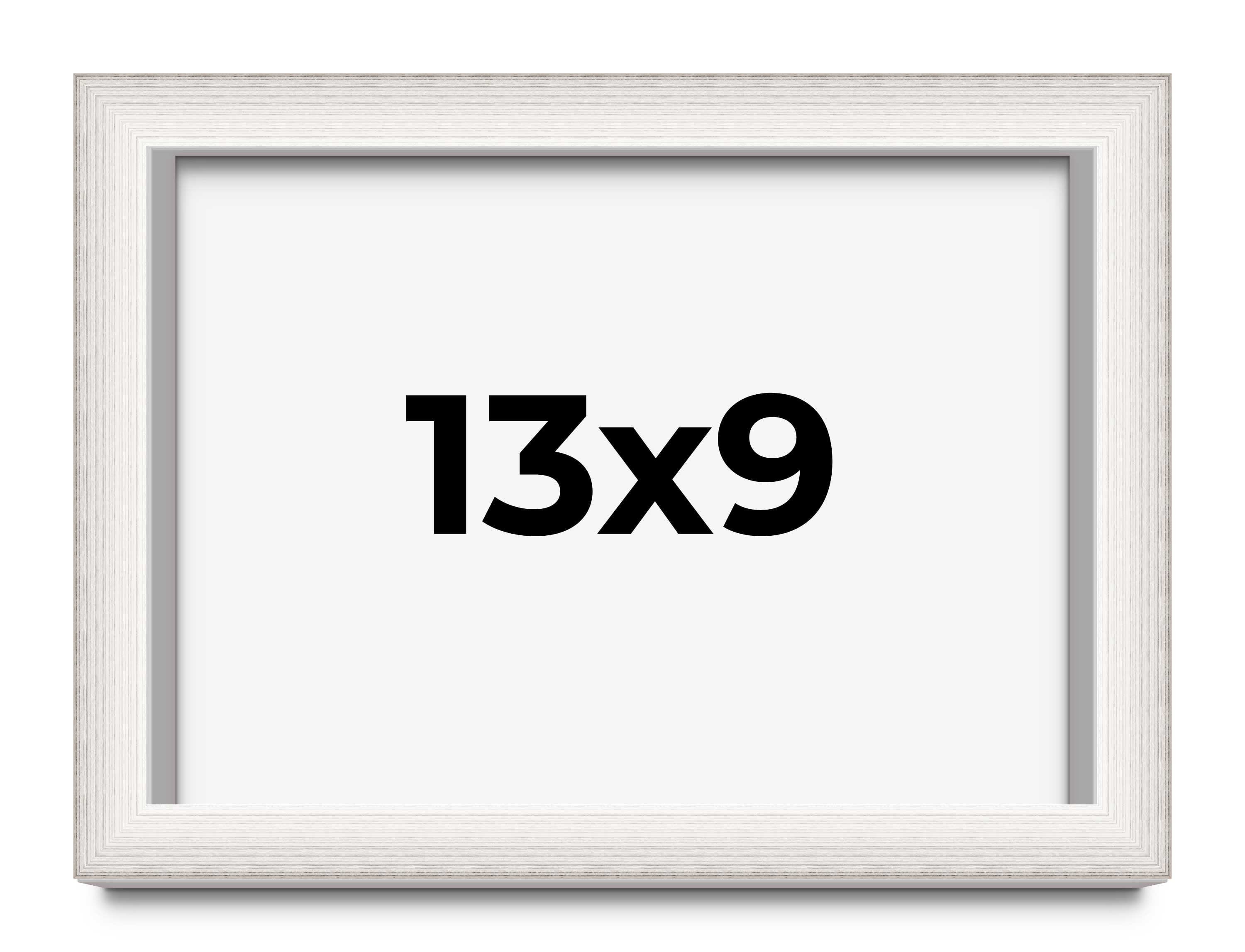 13x9 Shadow Box Silver Brushed Striped Display Frame | 1.625 Inches ...