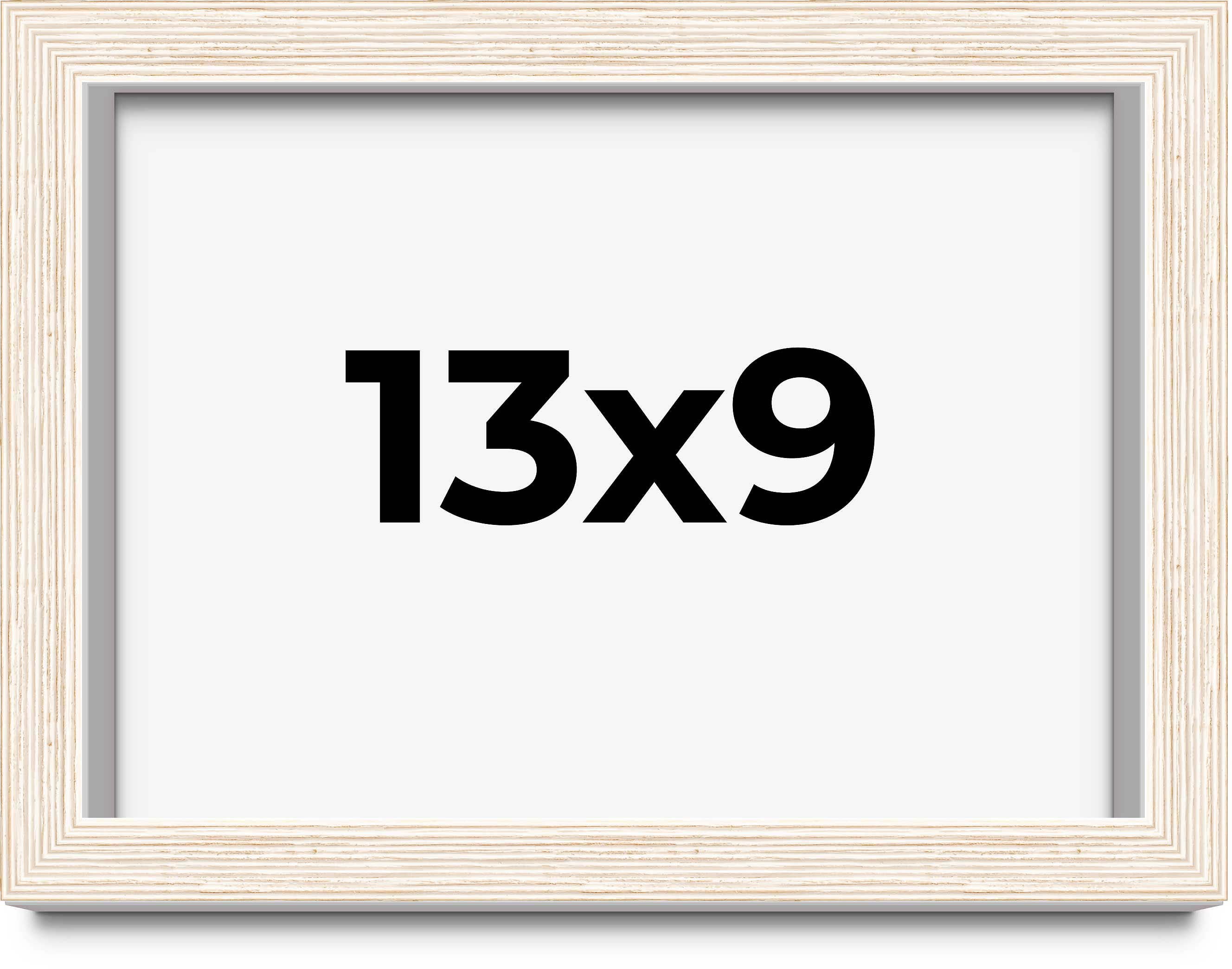 13x9 Shadow Box White Rustic Wood Shadow Box with White Acid-Free ...