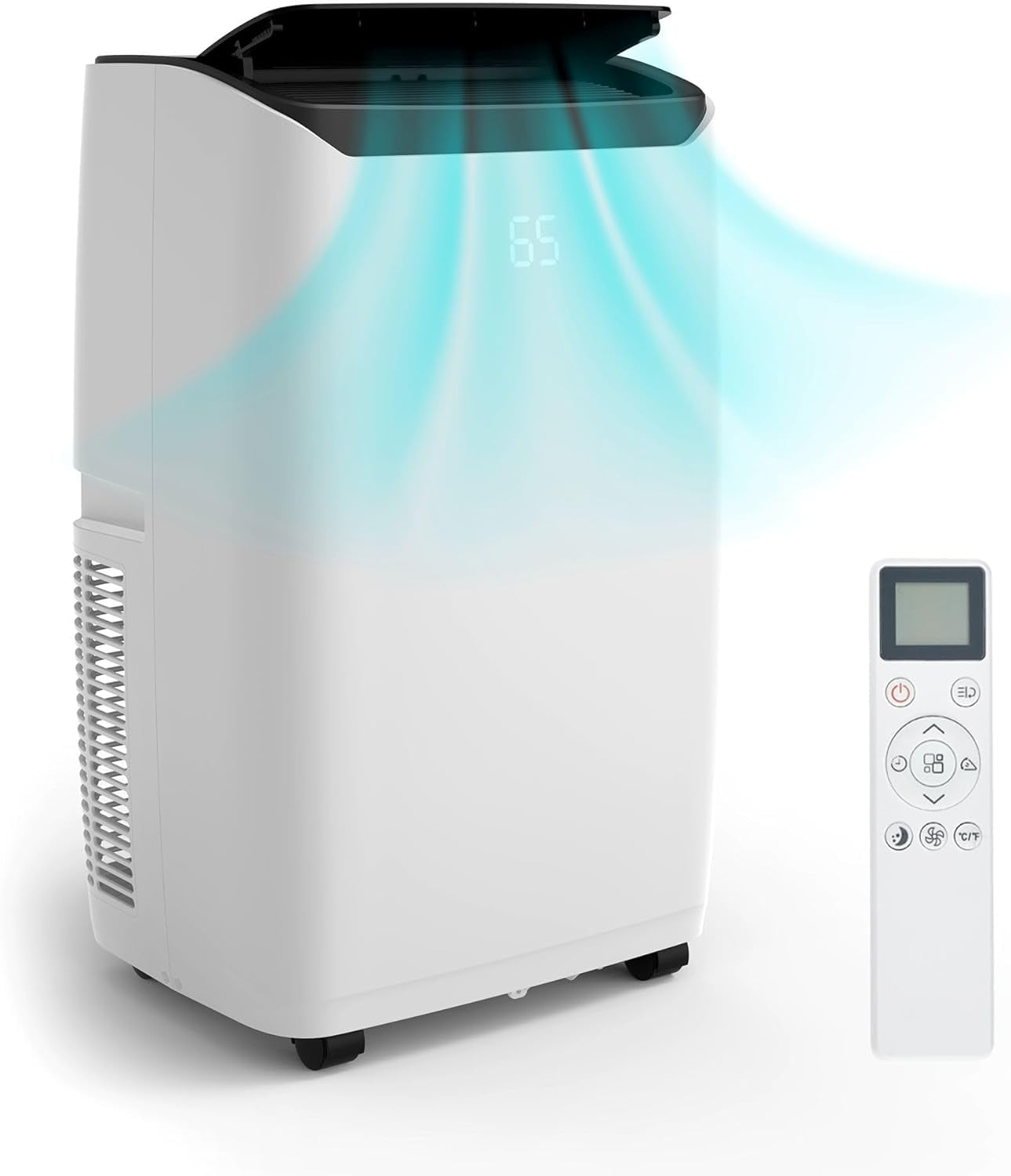 14,000 BTU Dual Hose Portable Air Conditioner and Heater - Dehumidifier ...