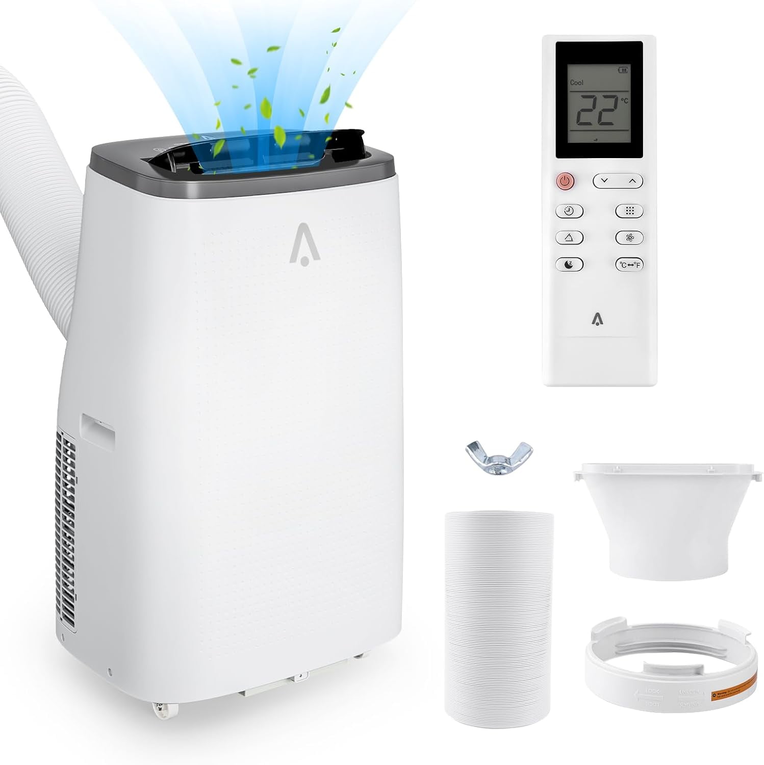 14,000 BTU Portable Air Conditioner, 3-In-1 Cooling/Dehumidifier/Fan ...