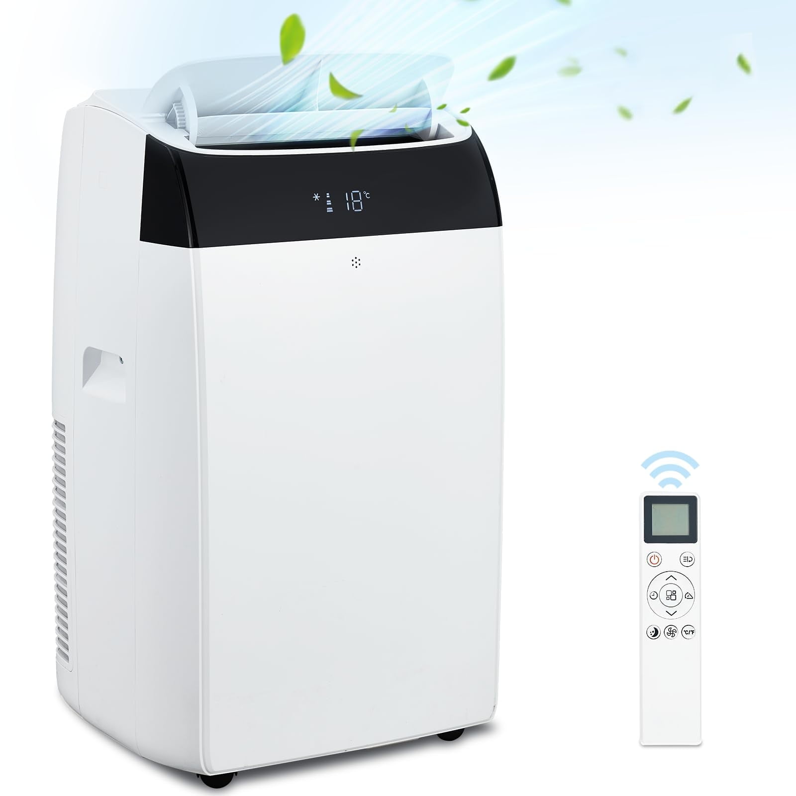 14,000 BTU Portable Air Conditioner with Remote Control, Cools Up to ...