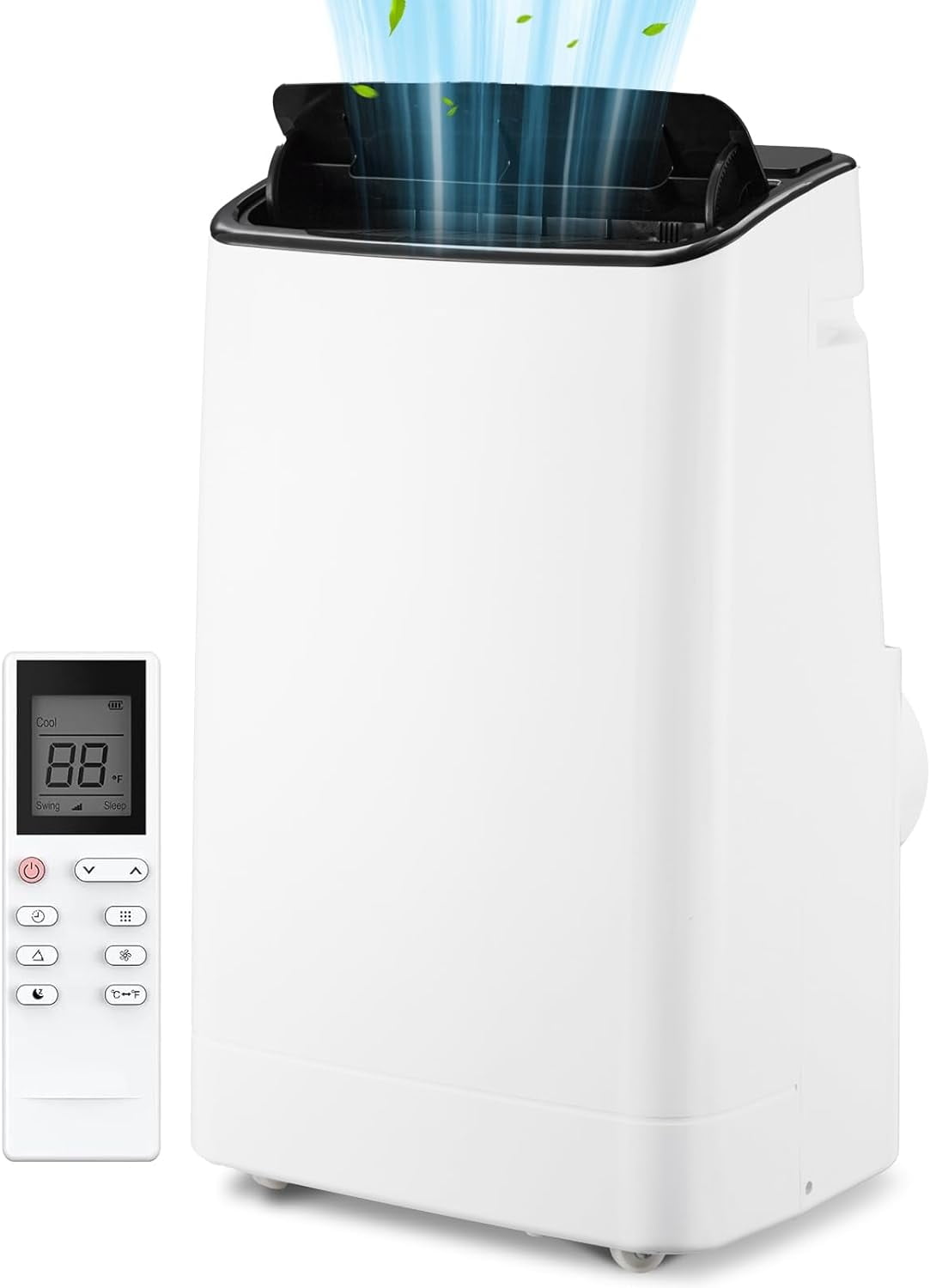 14,000 BTU Portable Air Conditioners, Quiet & Powerful Air Cooler Fan ...