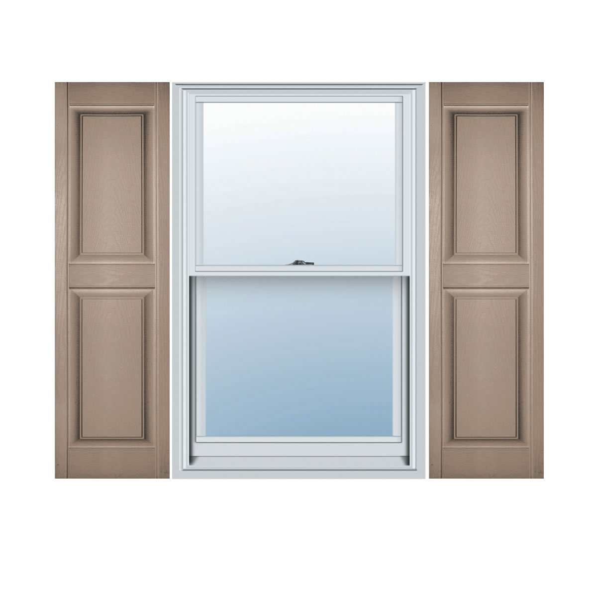 14 1/2"W X 61"H Lifetime Vinyl, TailorMade Two Equal Panels, Raised ...